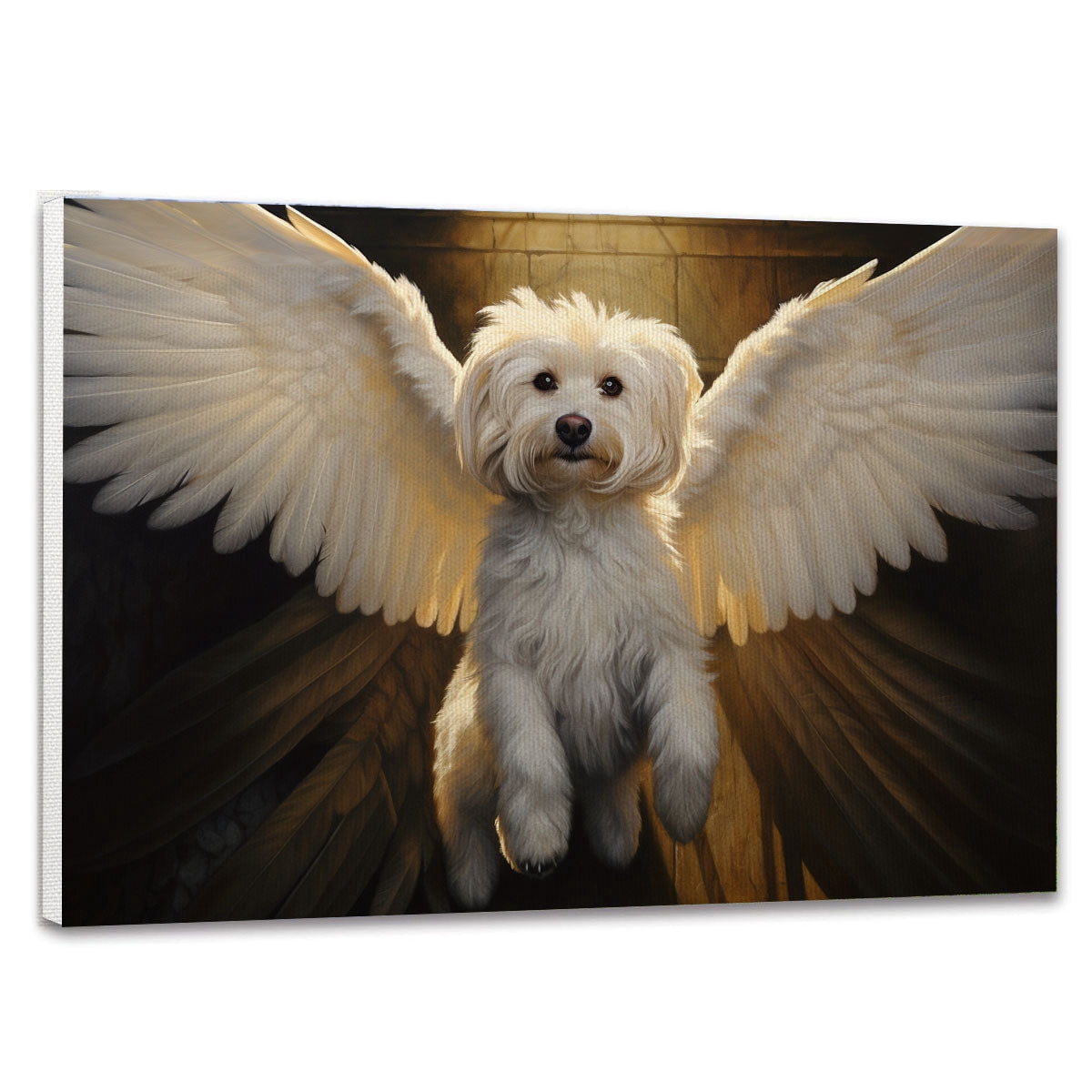 Maltese Dog Memorial Gifts - Waiting At The Door Canvas - Dog Memorial ...