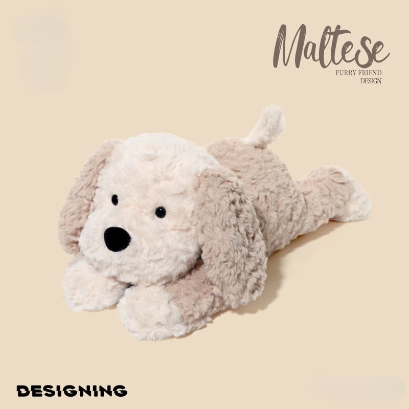 Maltese Dog Plush Toy - Adorable Stuffed Puppy Doll, Soft Pillow for ...