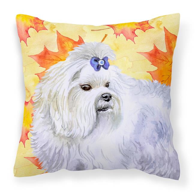 Maltese Fall Fabric Decorative Pillow - Walmart.com