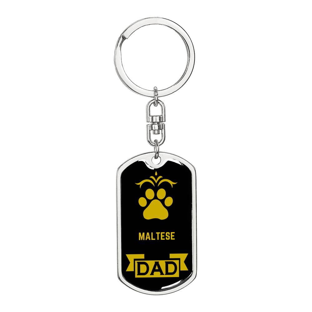 Maltese Keychain Stainless Steel or 18k Gold - Walmart.com