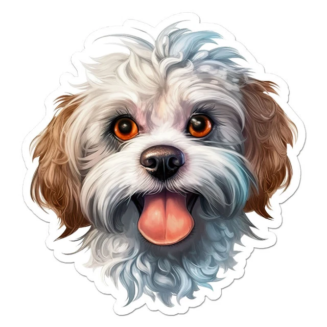 Maltese Malipoo Sticker Indoor Outdoor Phone Decal Water Bottle ...