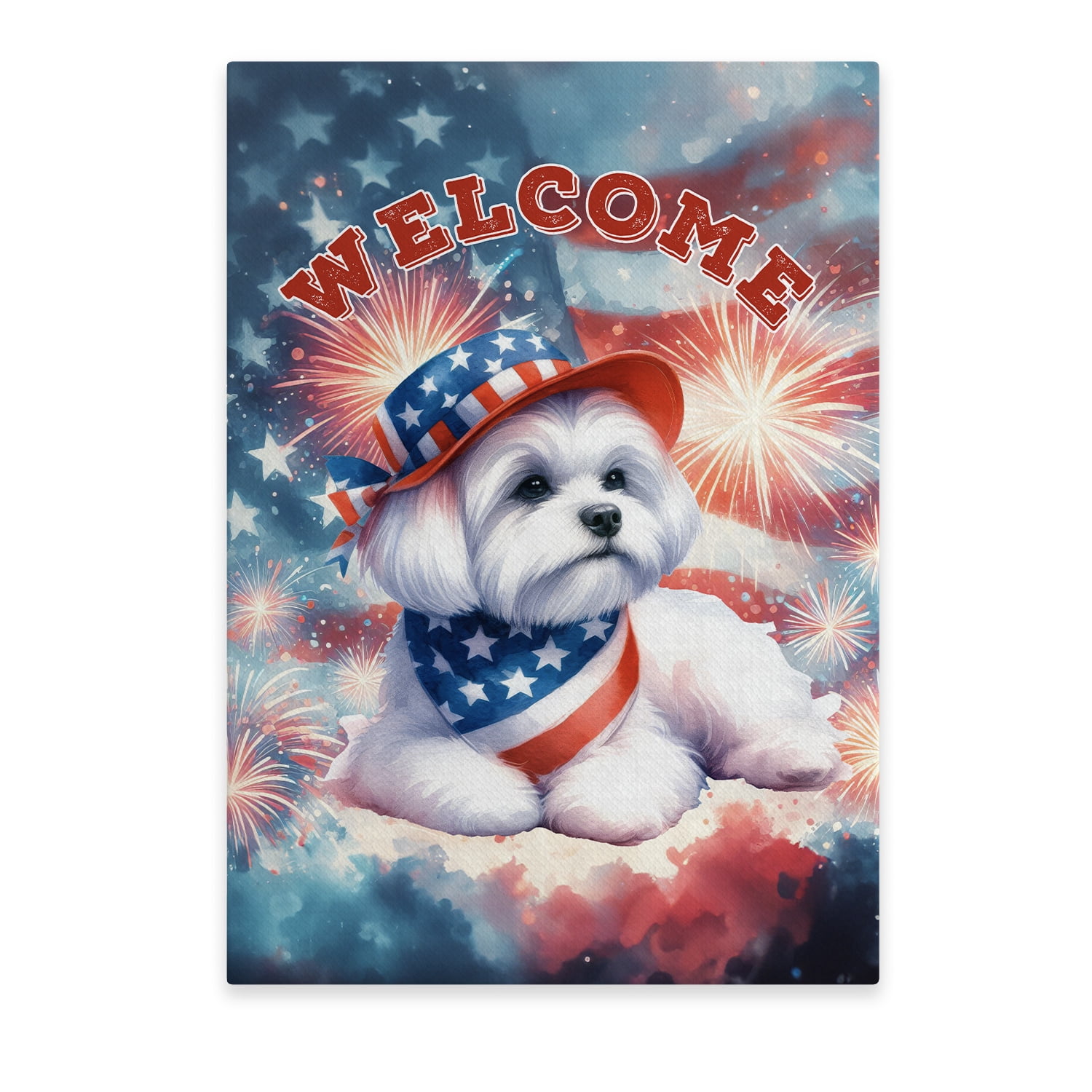 Maltese Patriotic Welcome for 4Th of July Independence Day Vertical ...