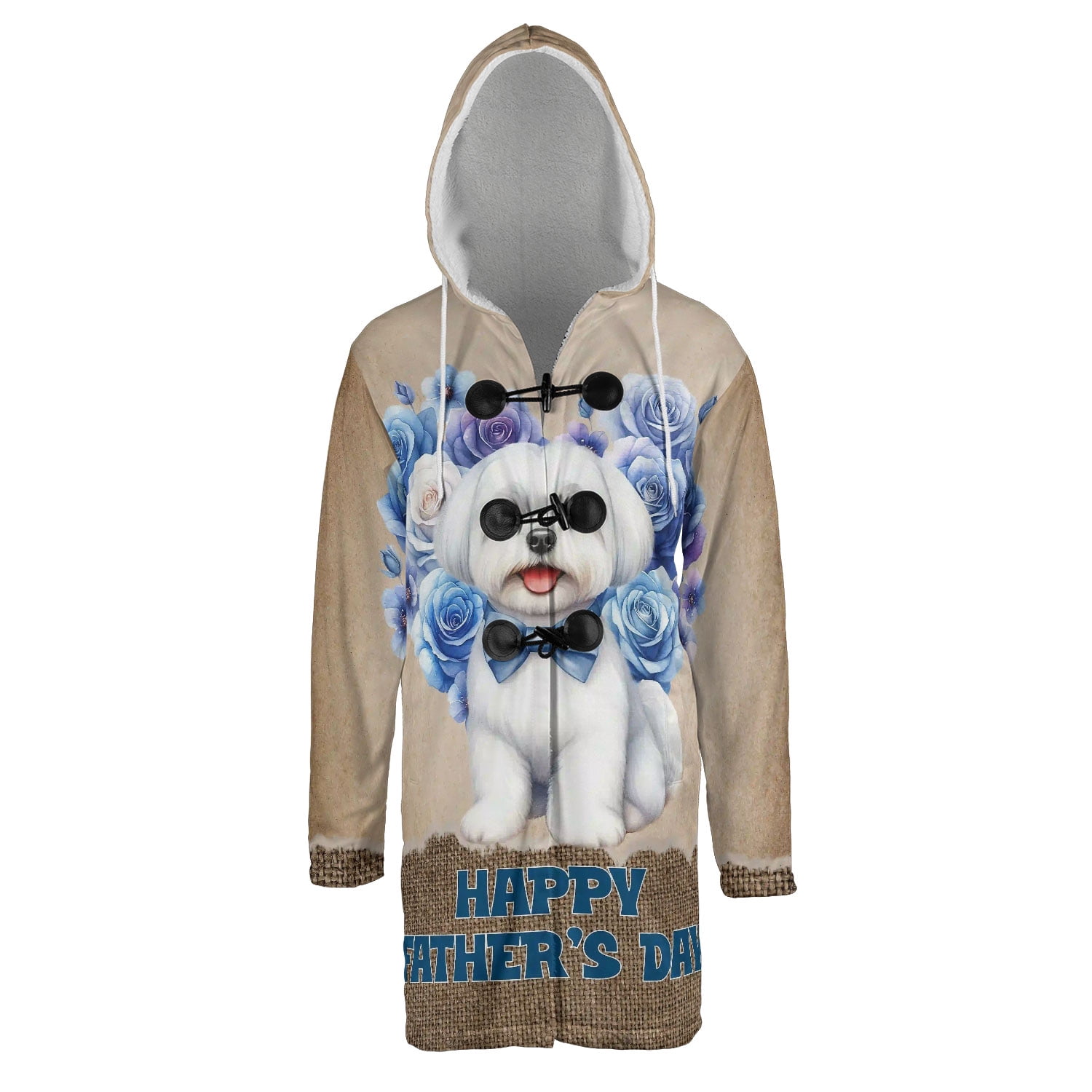 Maltese Proud Dad Happy Father's Day All Over Print 3D Hooded Duffle ...
