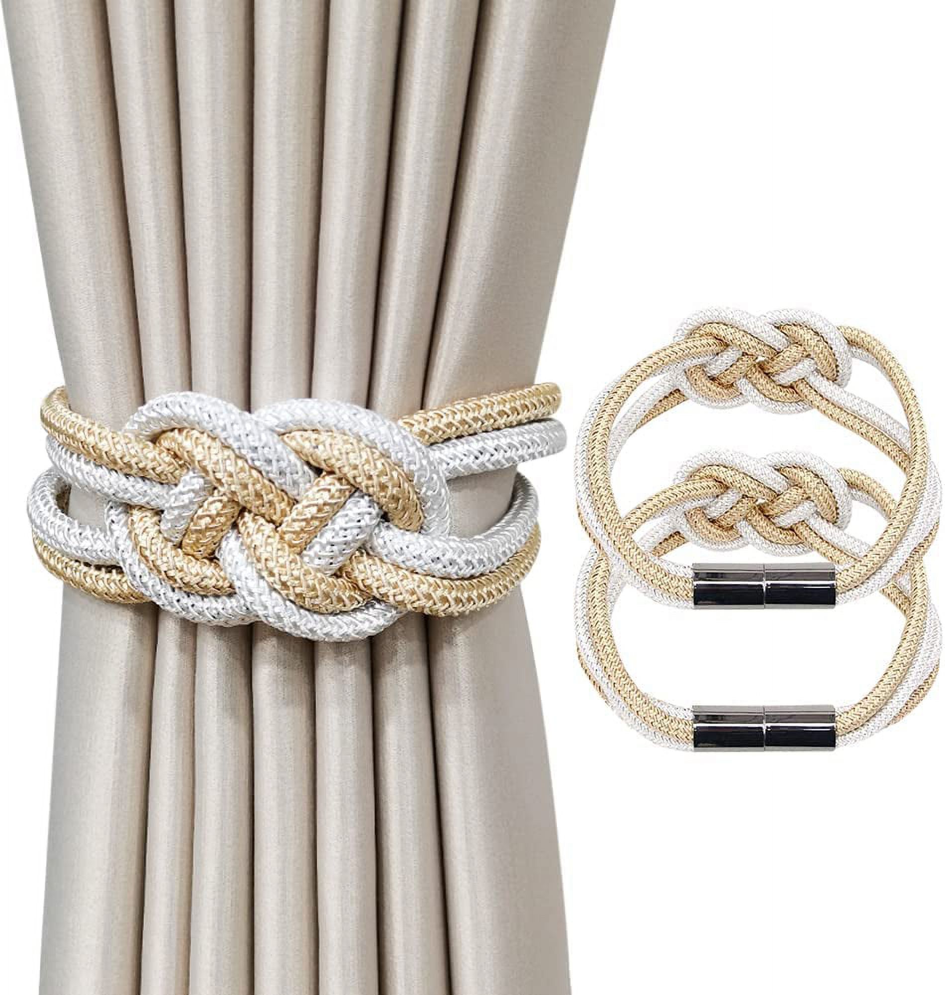 Maltose [2 Pack] Magnetic Curtain Tiebacks Convenient Drape Tie Backs ...