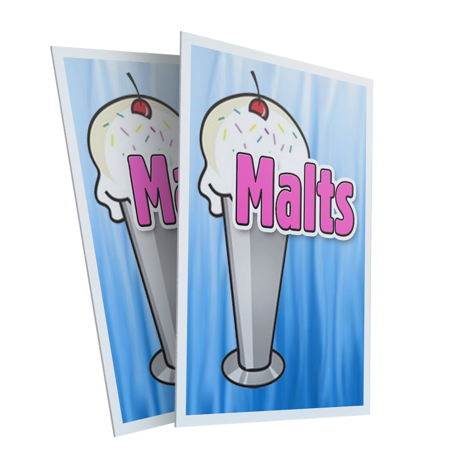 Malts (2-PACK) 24" x 36" Plastic Signs | Sign Insert 4mm Corrugated ...