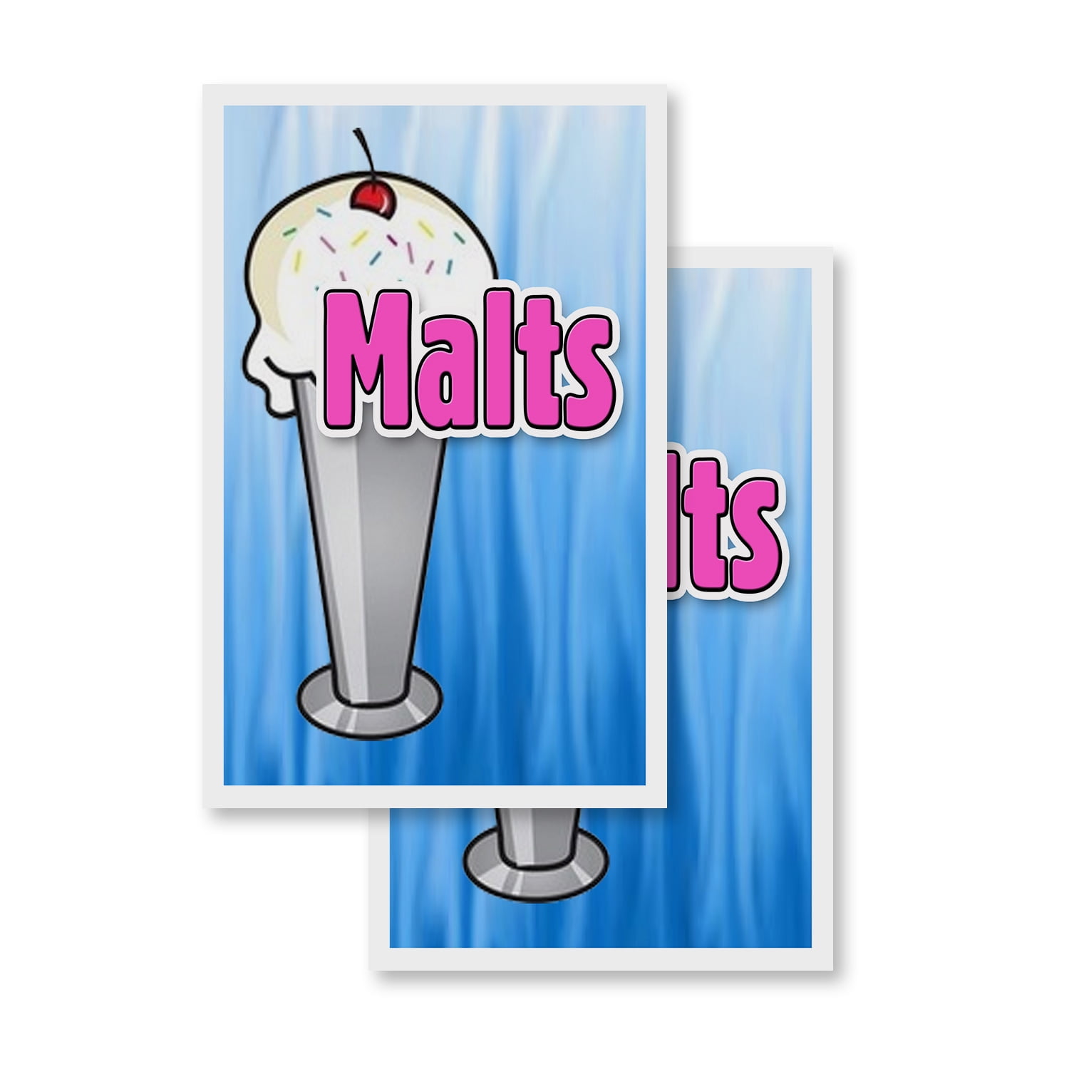 Malts (2-PACK) 24" x 36" Vinyl Decals | Sign Insert Peel & Stick Decals ...