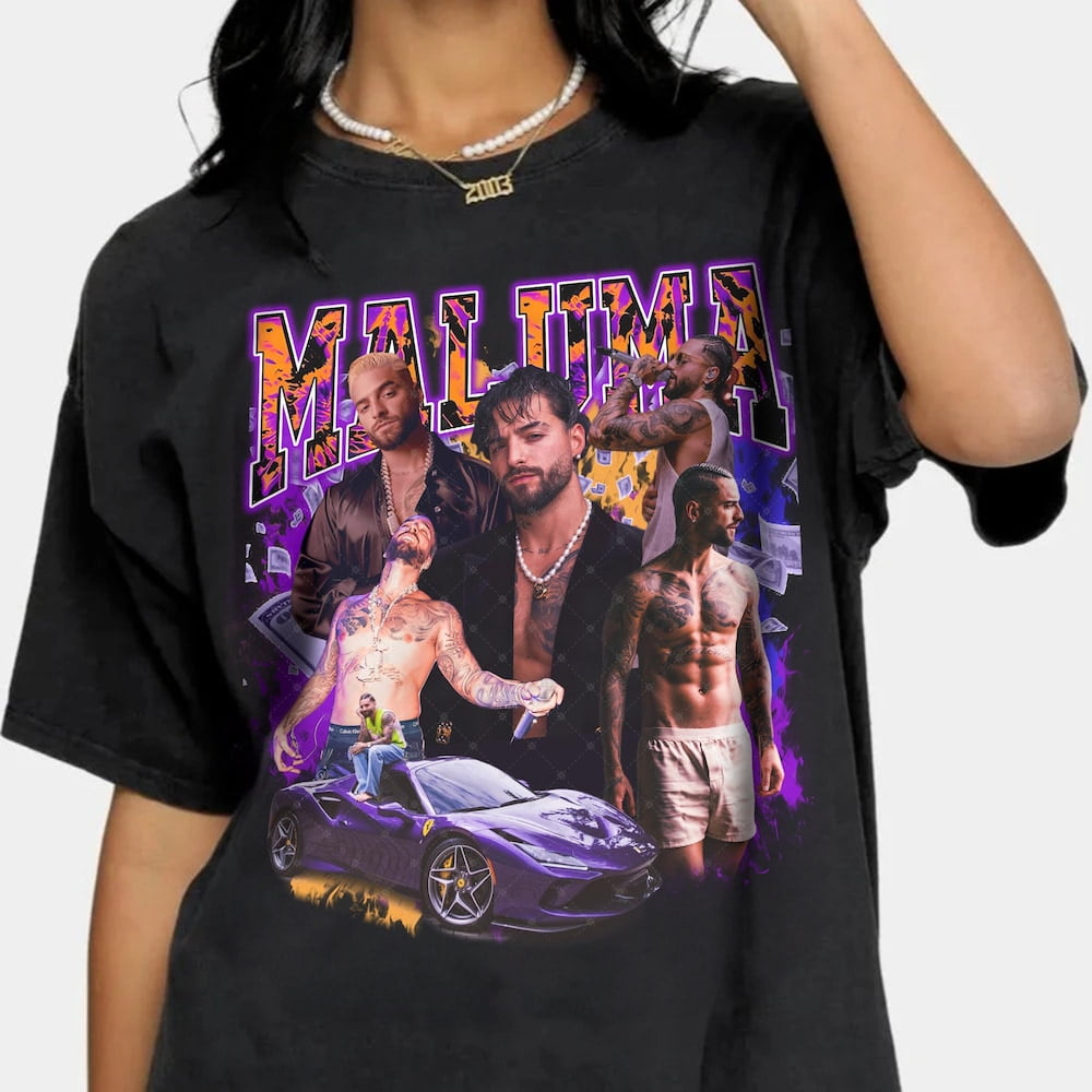 Maluma Bootleg Shirt, Vintage Maluma Shirt, Retro Maluma Shirt For Fan ...