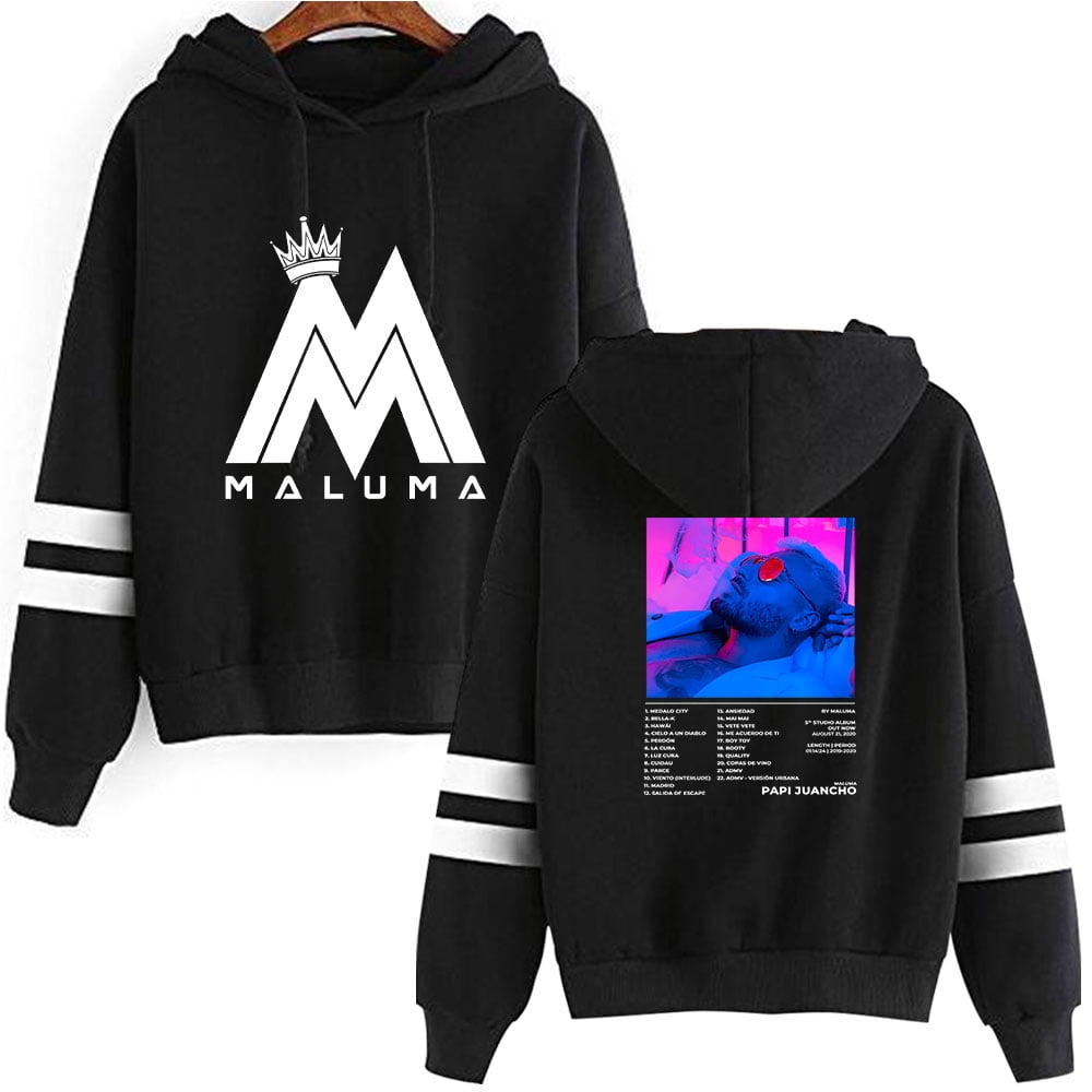 Maluma Medallo en el Mapa 2025 Tour Merch Double Bar Hoodie Long Sleeve ...