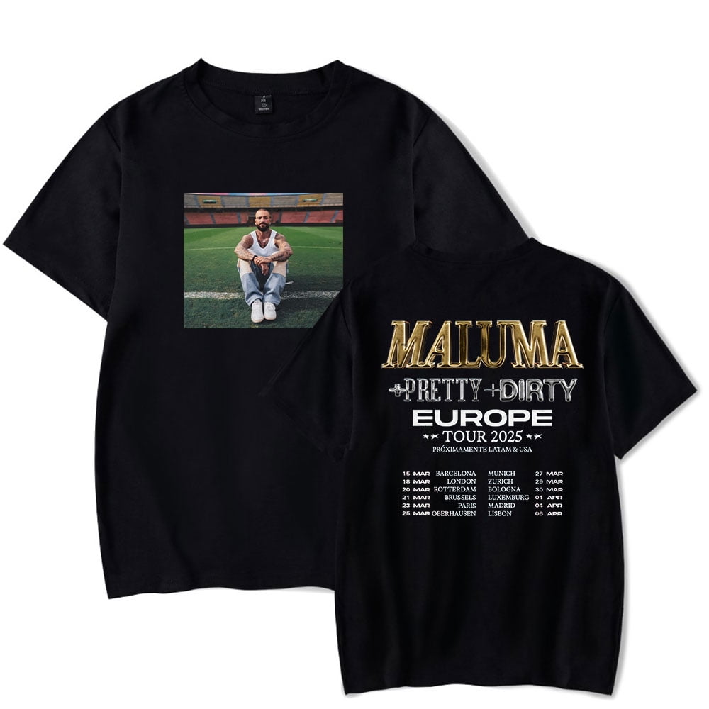 Maluma Medallo en el Mapa 2025 Tour Merch T-Shirt Short Sleeve Men ...