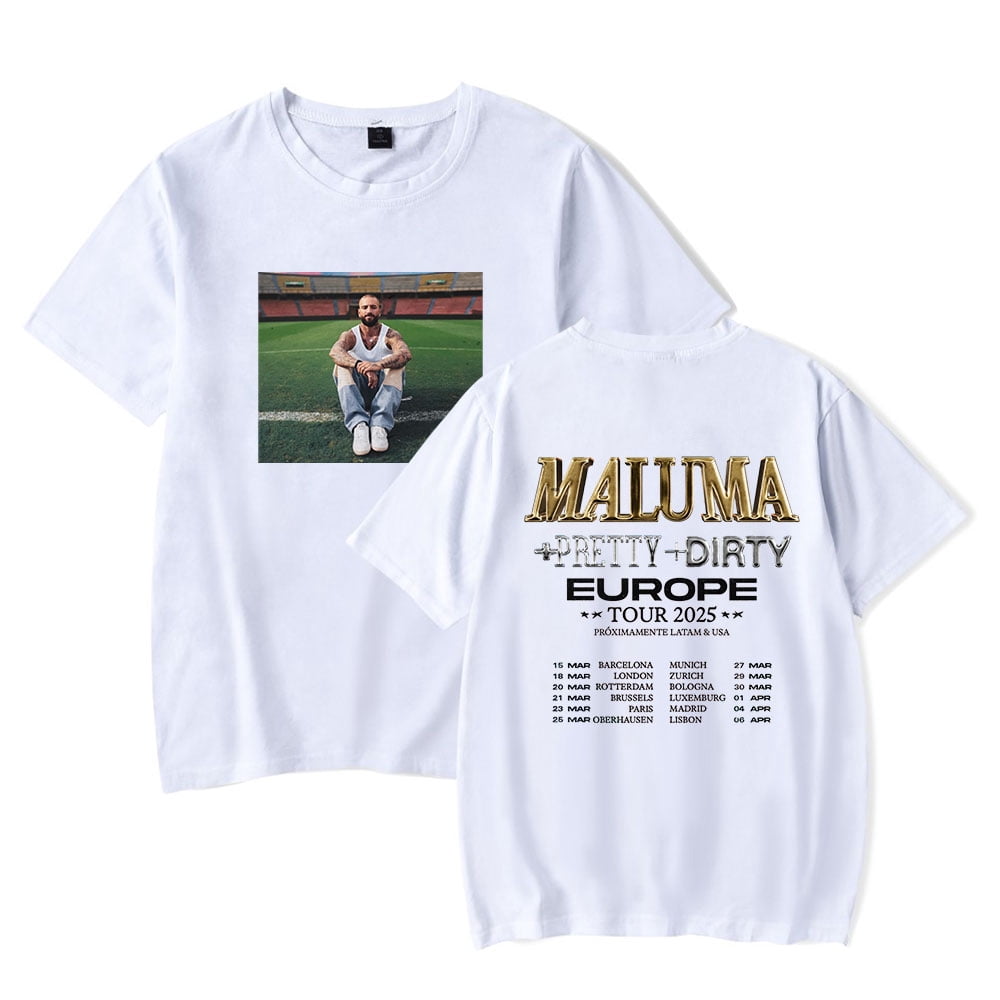 Maluma Medallo en el Mapa 2025 Tour Merch T-Shirt Short Sleeve Men ...