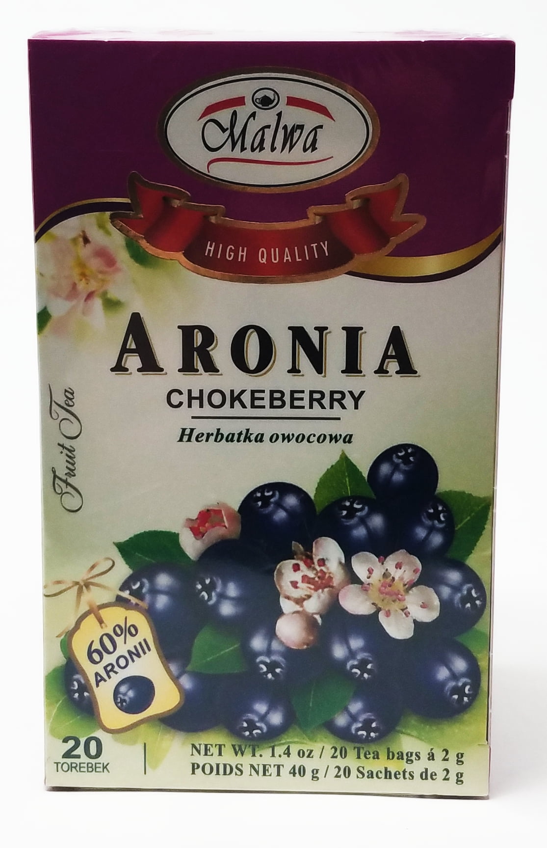 Malwa Chokebbery Flavoured Fruit Tea, 20 Teabags - Walmart.com