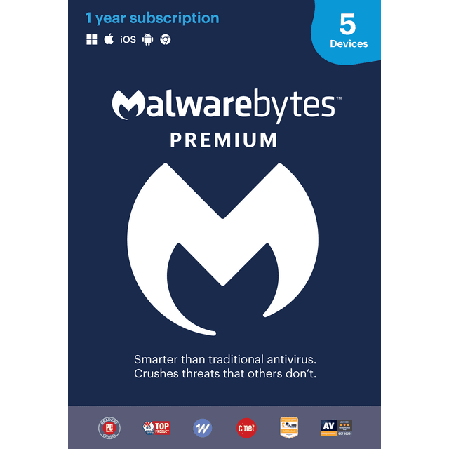 Malwarebytes Premium 5-Device, 1 Year Subscription - Walmart.com