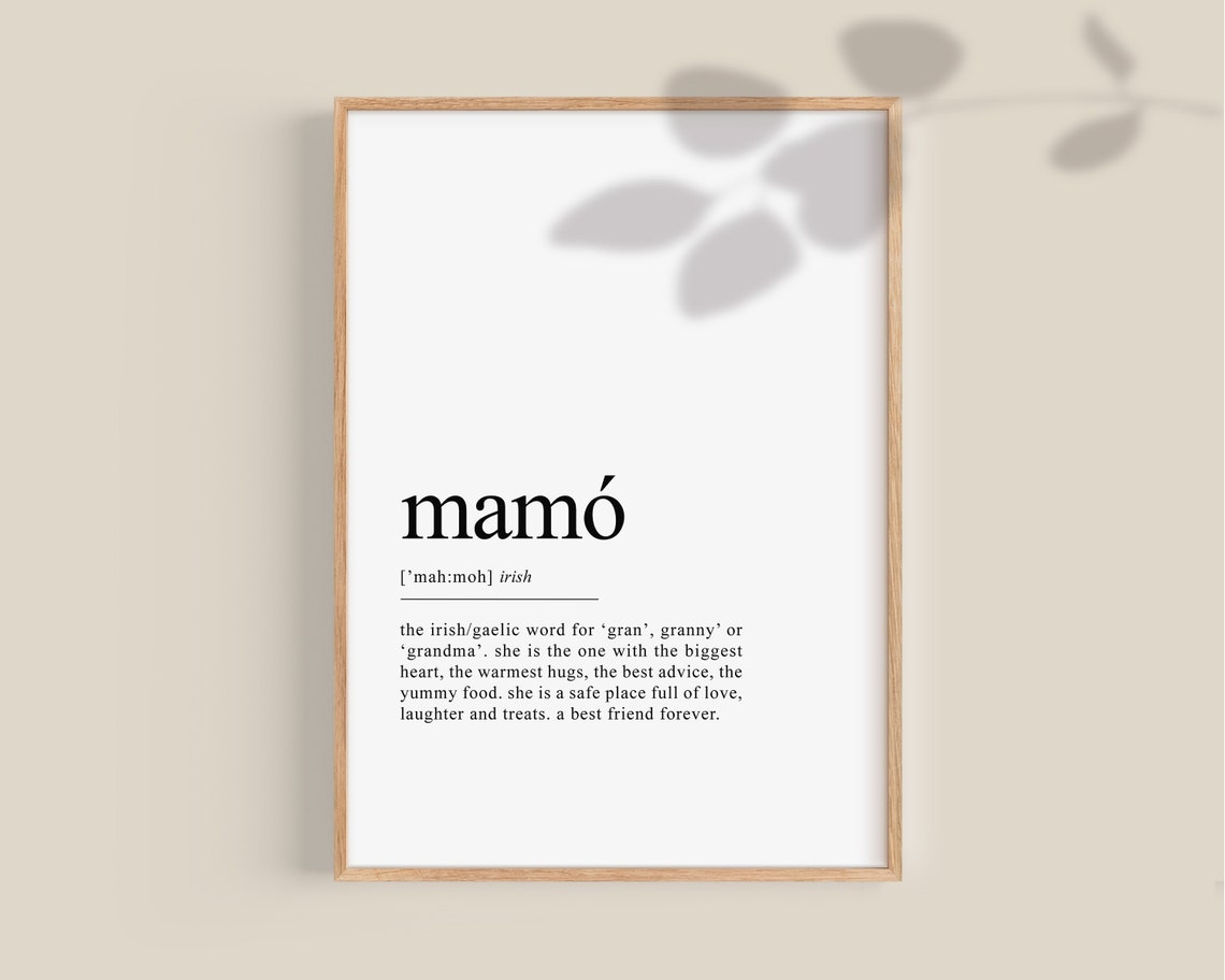 Mamó Irish Grandmother Poster, Ireland Poster, Mother'S Day Irish ...