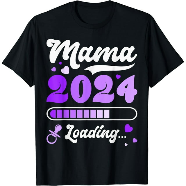 Mama 2024 Loading, Pregnancy Reveal, Mom to be, Funny T-Shirt - Walmart.com