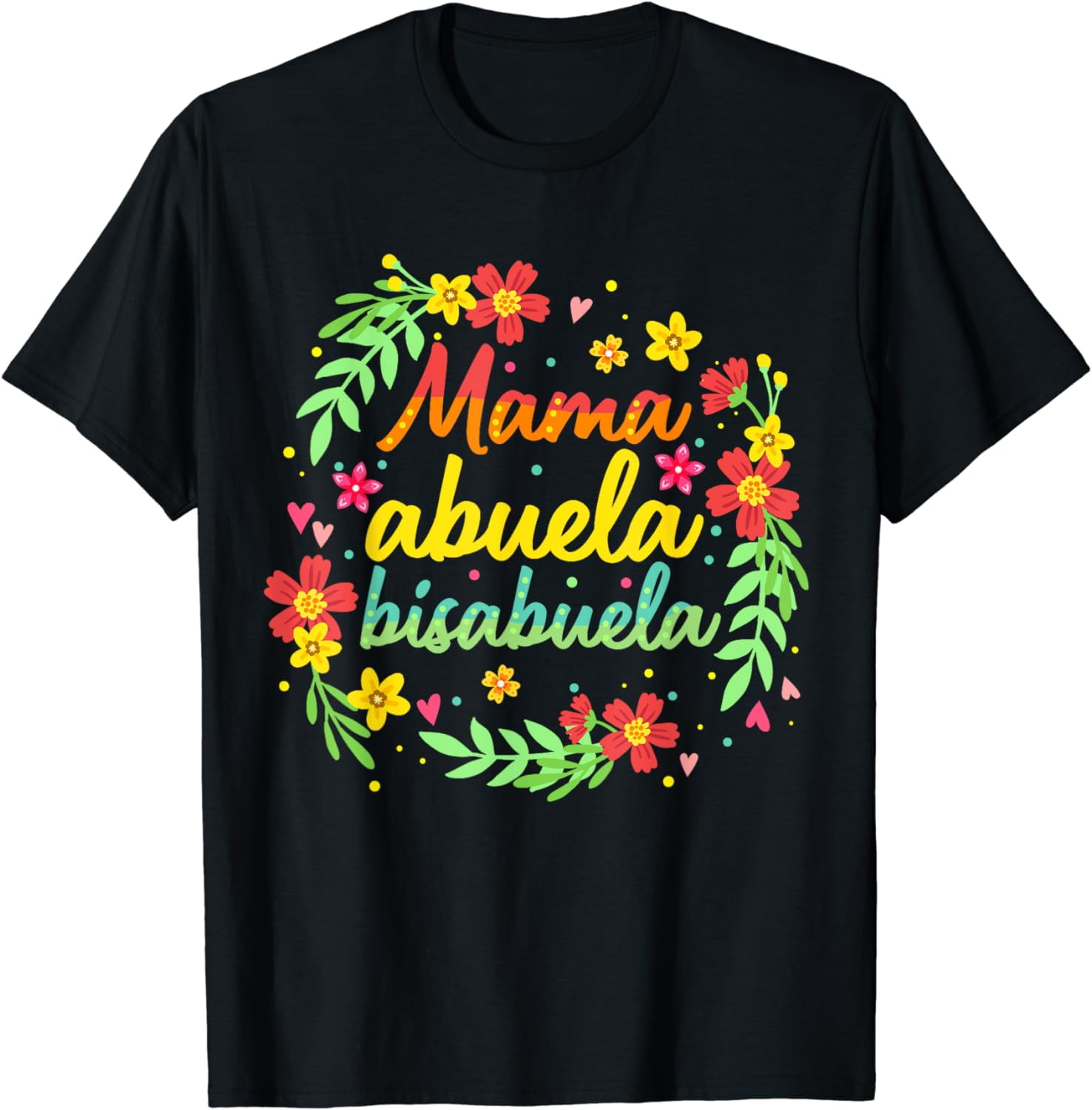 Mama Abuela Bisabuela Spanish Mothers Day Great Grandma T-Shirt ...