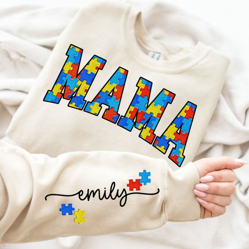 Mama Autism Mom Autism Mama Embroidered Neuro-Diverse Mama, Mothers Day ...