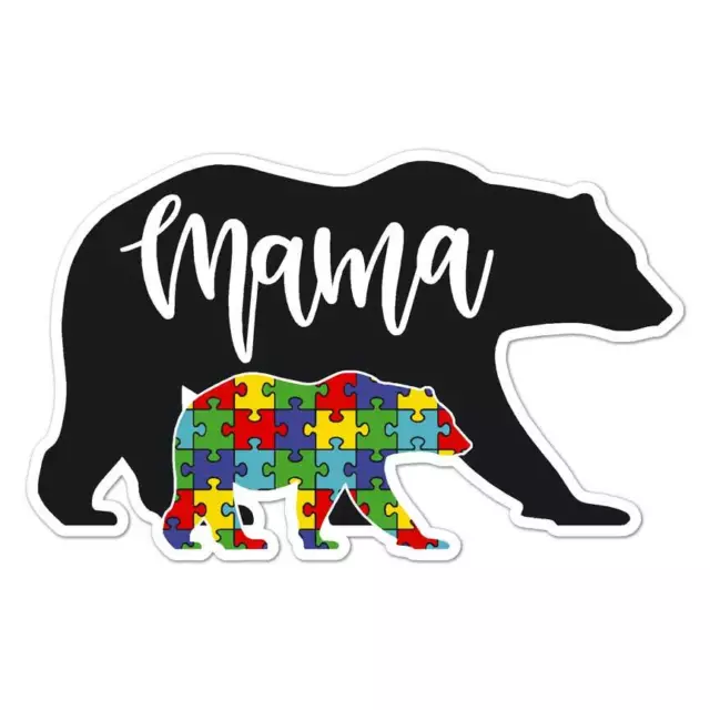 Mama Bear Autism Sticker Indoor Outdoor Phone Decal Water Bottle ...