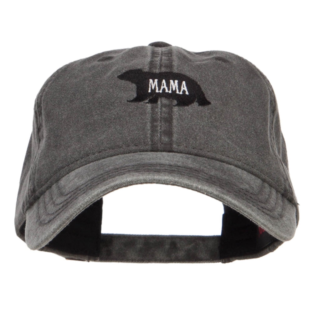 Mama Bear Embroidered Washed Cap - Black OSFM - Walmart.com
