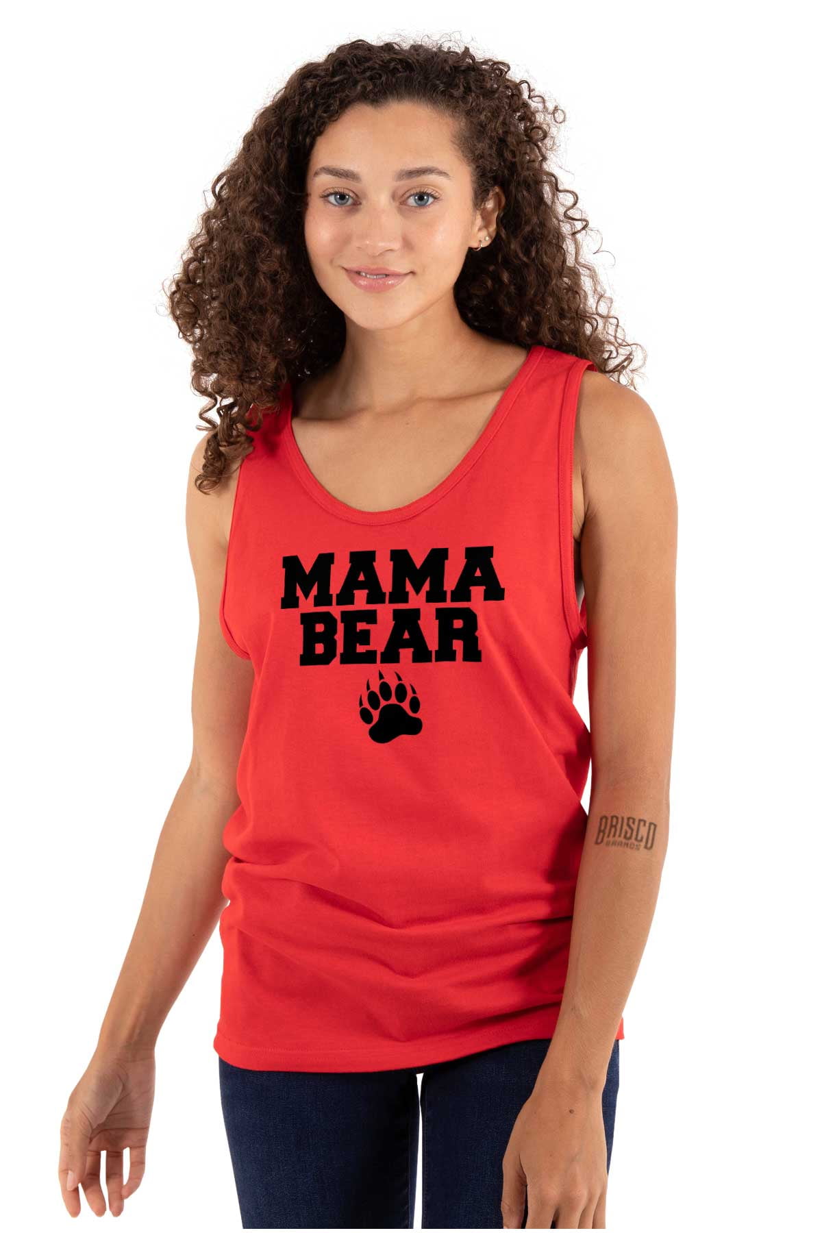 Mama Bear Paw Print Cute Mothers Day Women Plus Size Tank Top Brisco ...