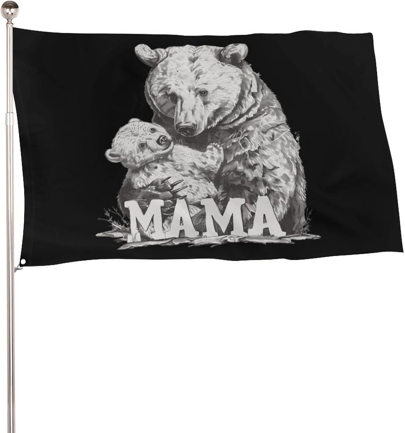 Mama Bear Printed Flag with 2 Brass Grommets Banner Funny for Outdoor ...
