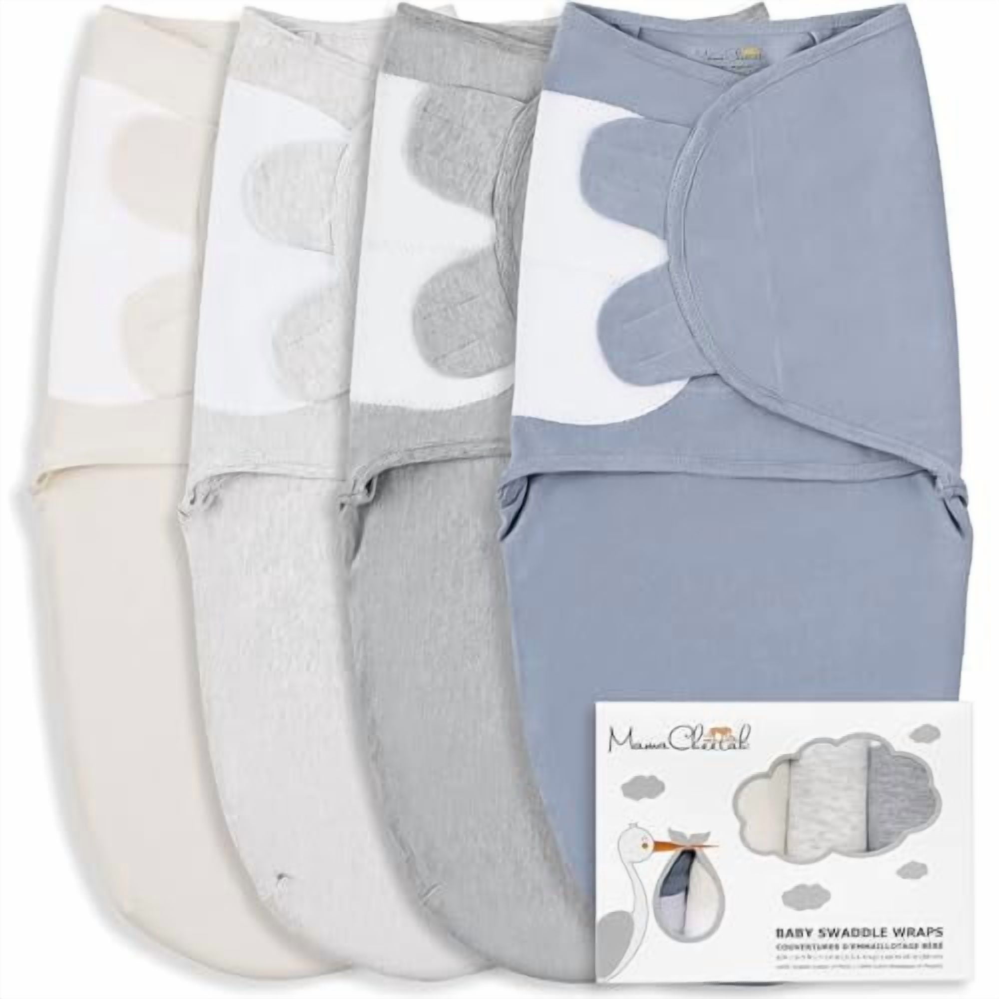 Mama Cheetah 4-Pack Baby Swaddle Sack, Organic Cotton Swaddle Blanket ...