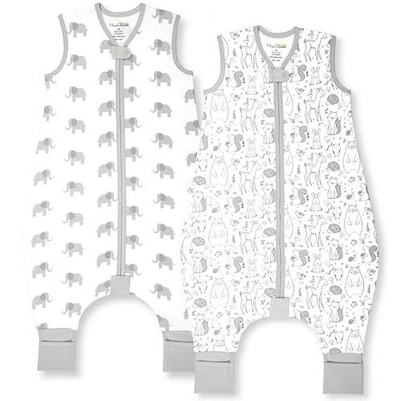 Mama Cheetah Toddler Sleep Sack with Feet 2T, 0.5 TOG Organic Cotton ...