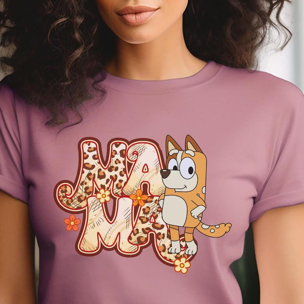 Mama Chilli Heeler T-Shirt, Cute Bluey Tee For Mom, Bluey Mother Gift ...