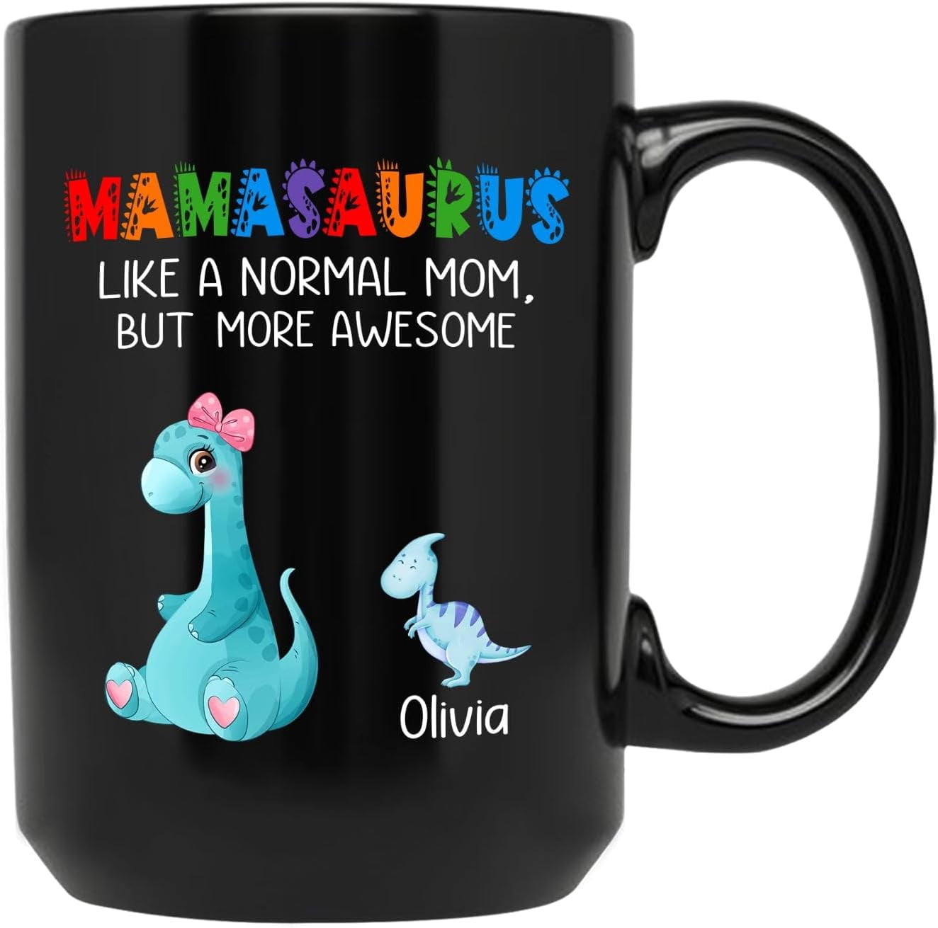 Mama Dinosaur Pottery Cups Gift For Birthday Holiday, Mamasaurus 1 Kids ...