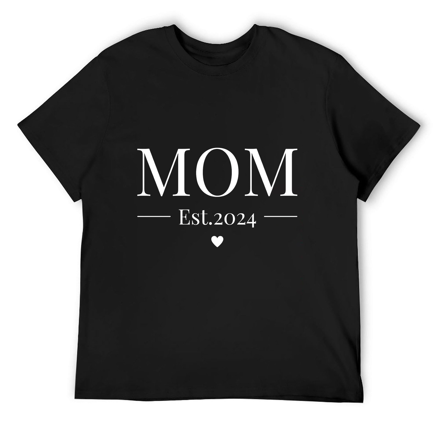 Mama Est 2024 Promoted To Mommy Mother's Day Mom 2024 Short Sleeve T ...