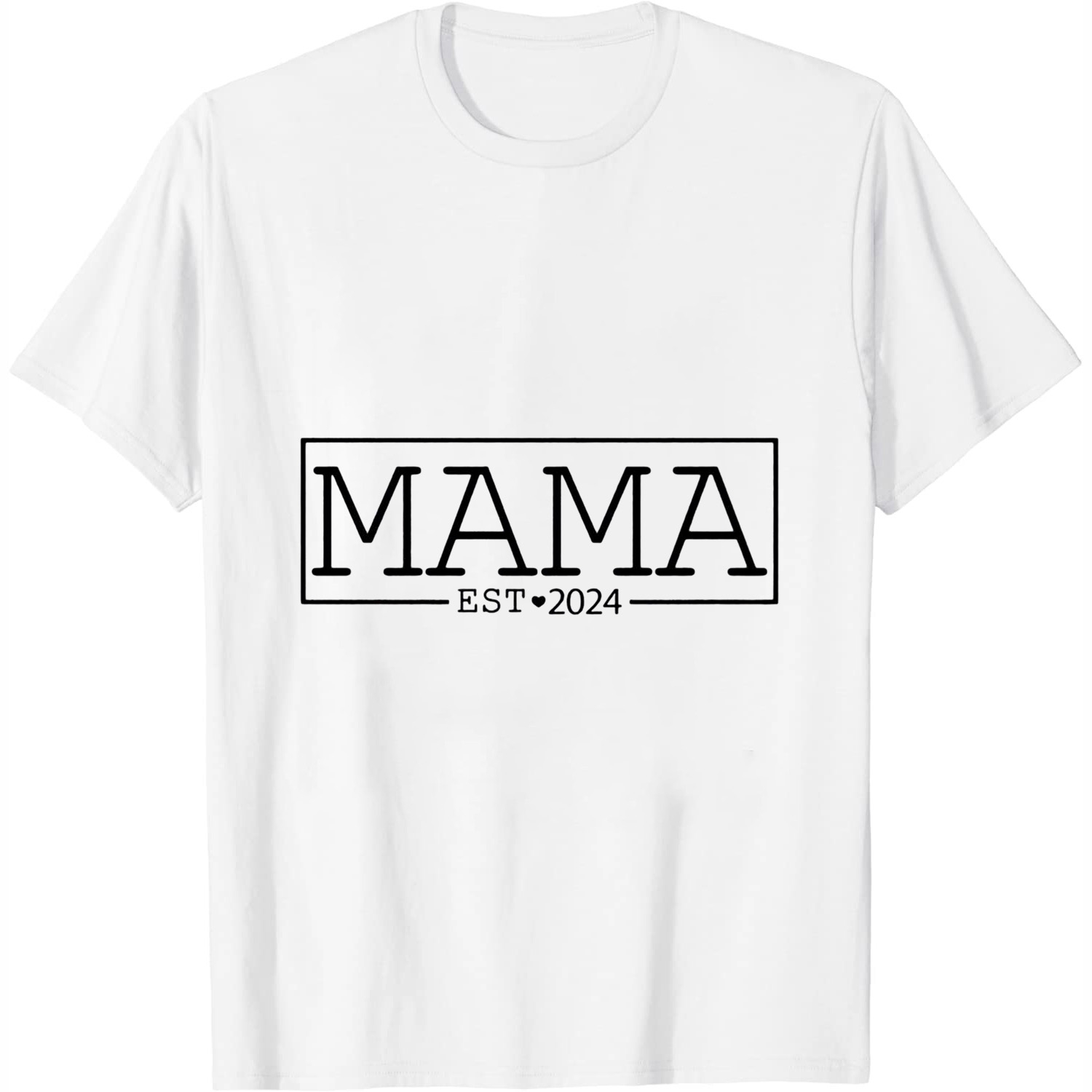 Mama Est 2024 Promoted To Mommy Mother's Day Mom 2024 Short Sleeve T ...