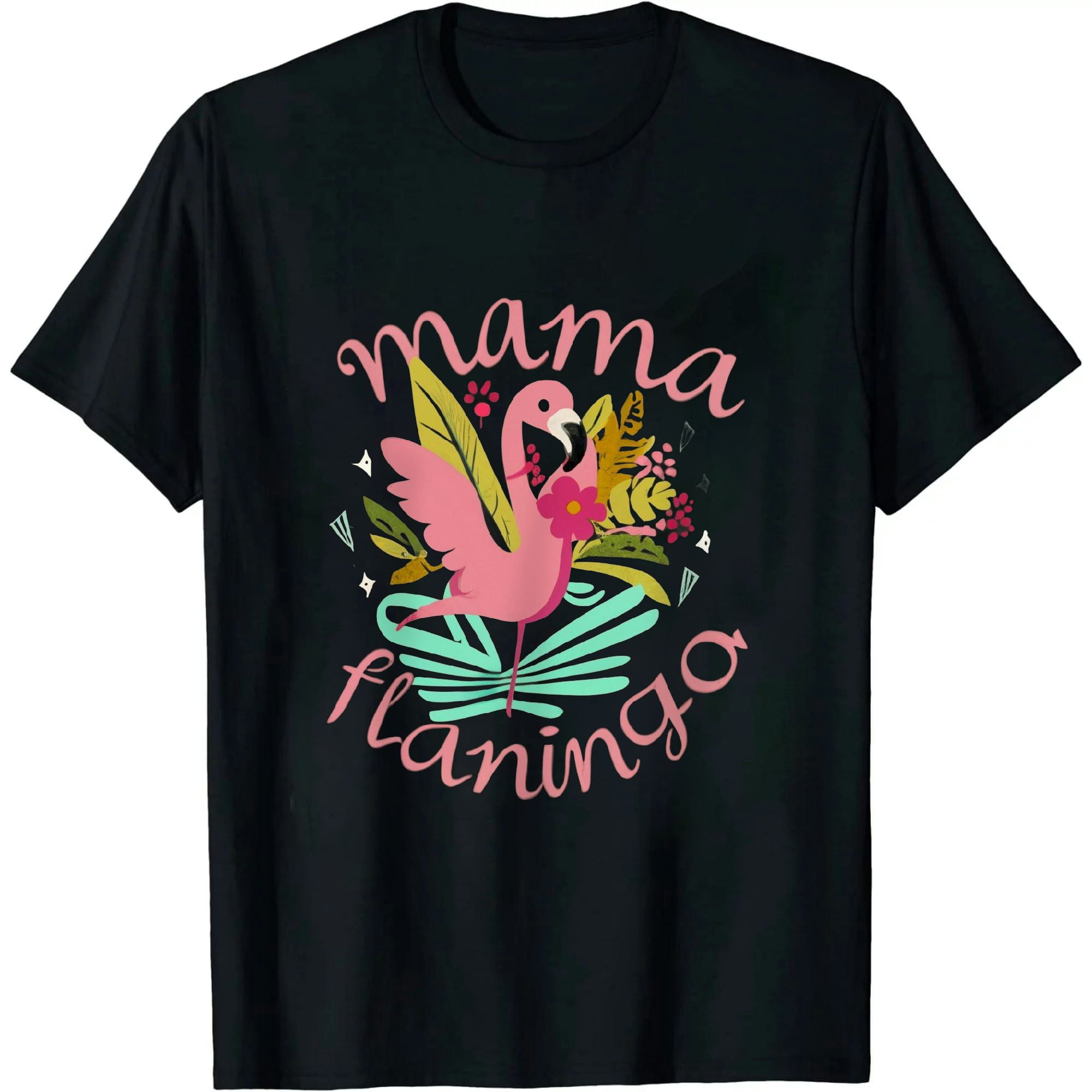 Mama Flamingo Queen stars cute pink bird clothing T-Shirt - Walmart.com