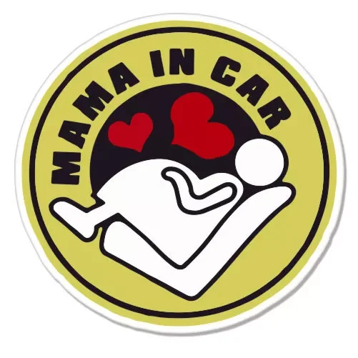 Mama In Car Pregnant Woman On Board Sticker Decal Phone Decal Water ...