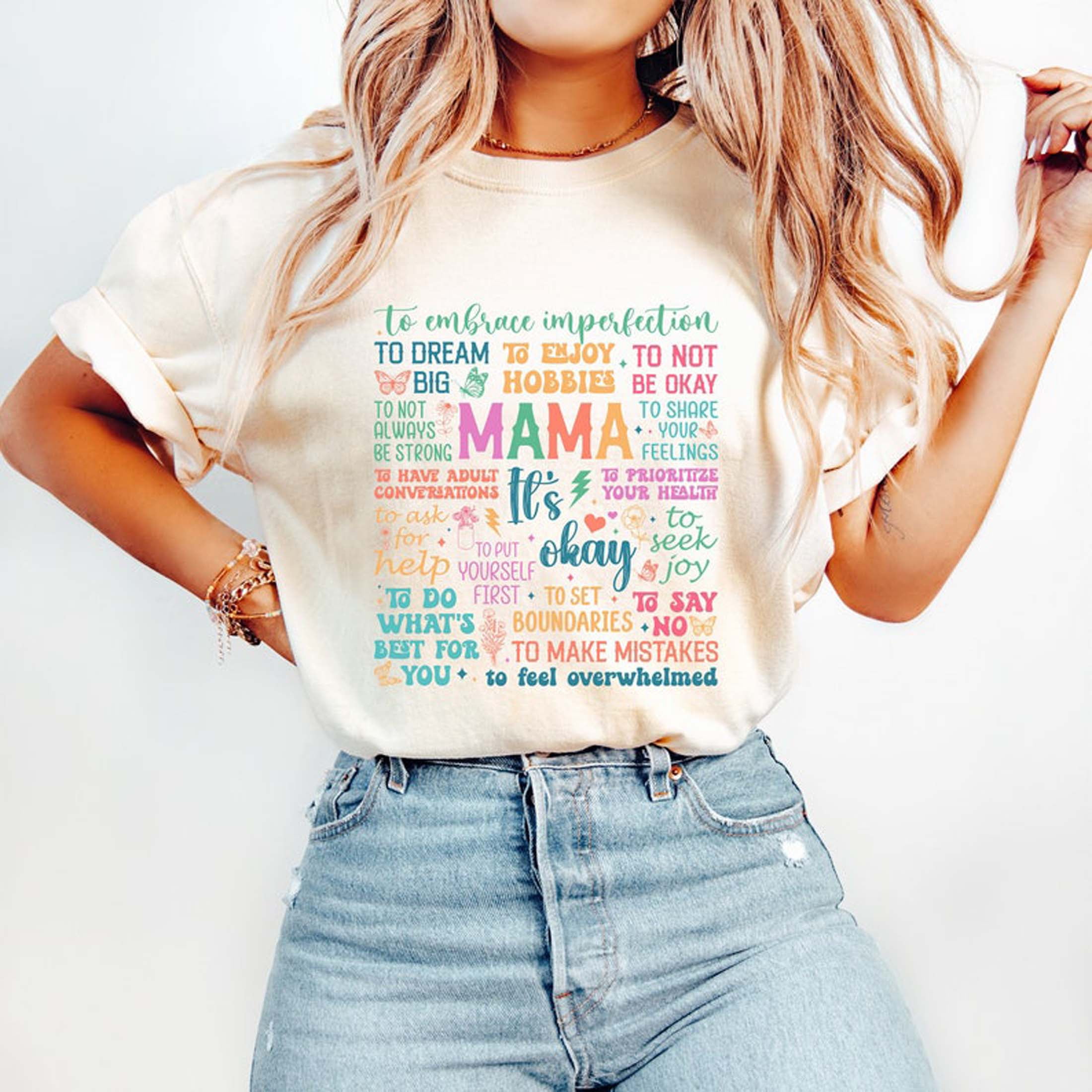 Mama It_s Okay PNG, Retro Mama PNG, Mental Health Png, Mom Shirt, Mom ...