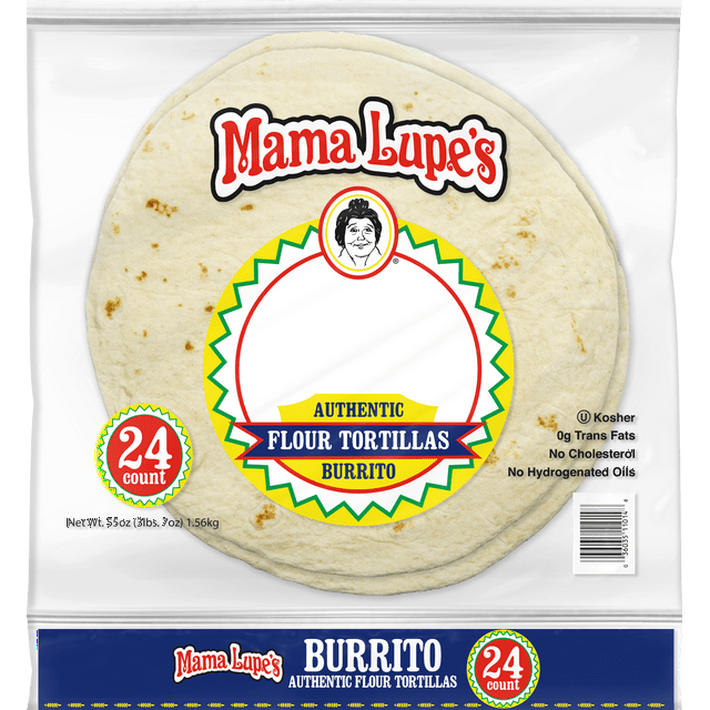 Mama Lupe's Authentic Flour Tortillas, 46 oz, 24 Count Burrito Size ...