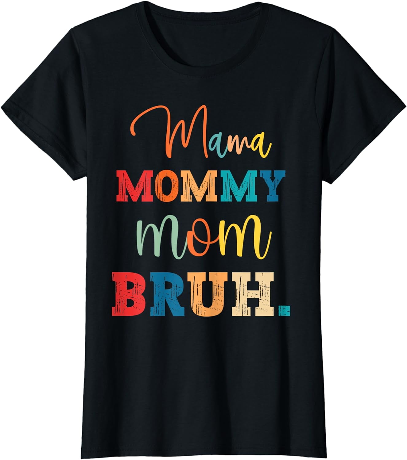 Mama Mommy Mom Bruh I Went From Mama To Mommy To Mom To Bruh T Shirt
