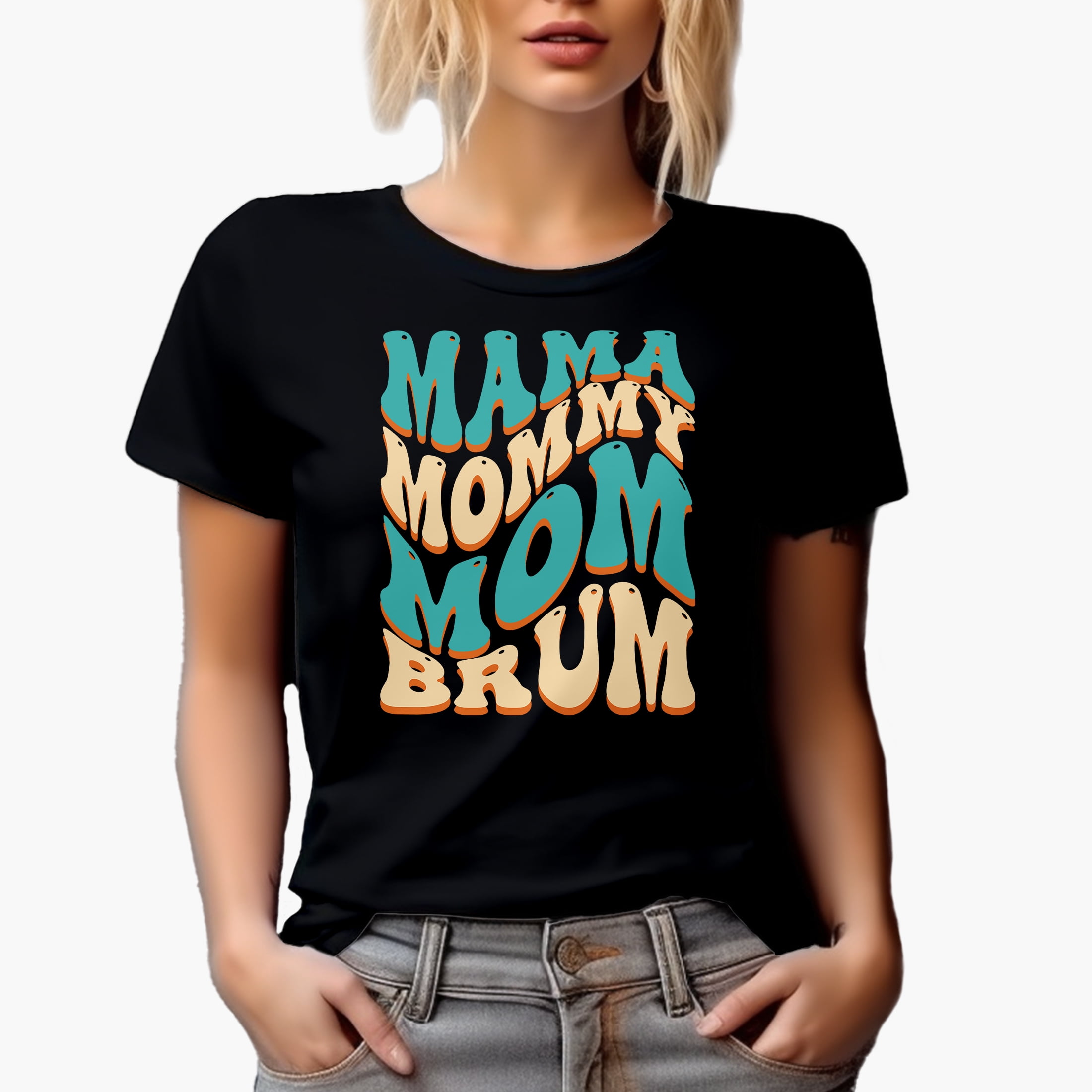 Mama, Mommy, Mom, Brum, Mother of Boys or Mother's Day Themed, Groovy ...