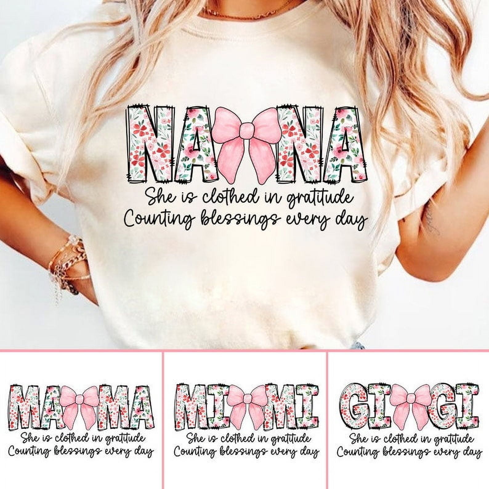 Mama Nana Mimi She is Clothed in Gratitude Counting Blessings Every Day Wildflowers, Bible ...