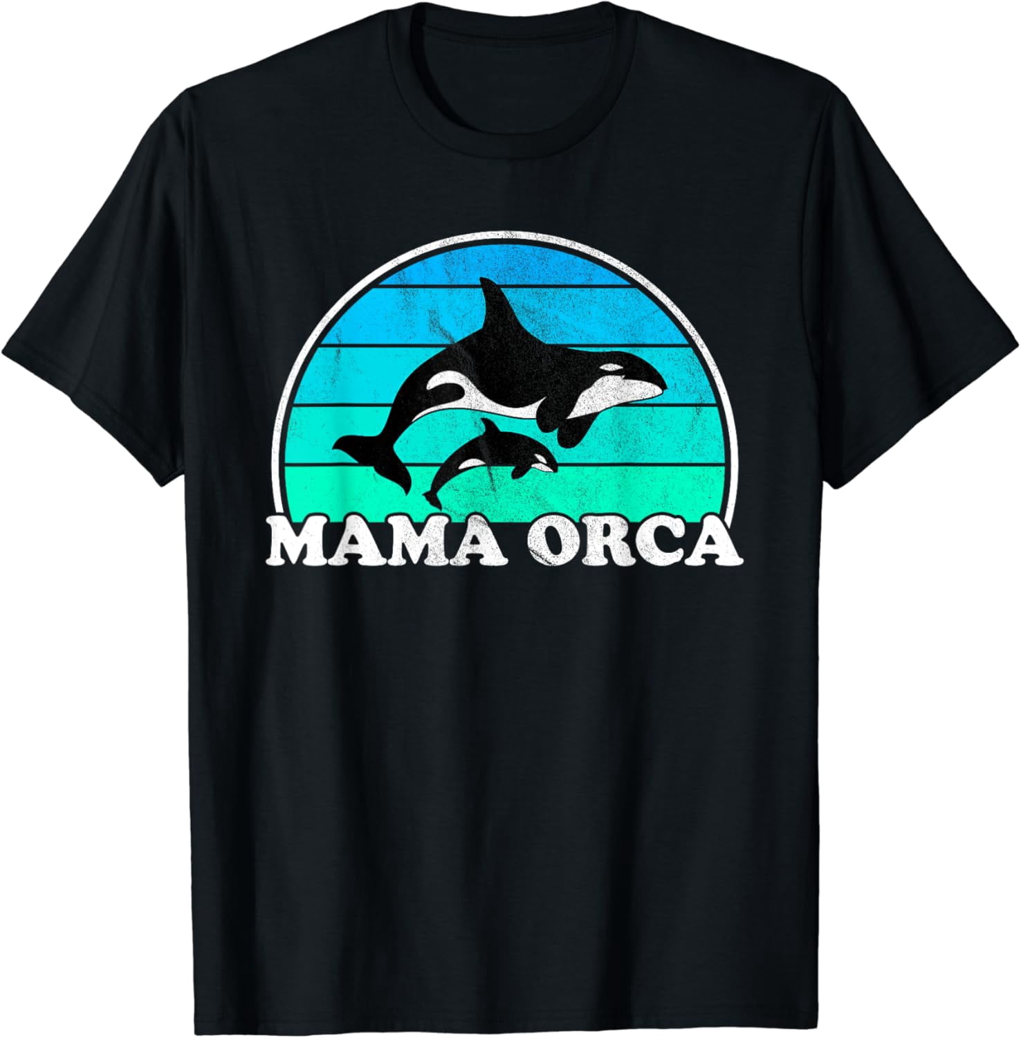 Mama Orca - Orcas Whale Mother Sea Ocean Retro Mom T-Shirt - Walmart.com