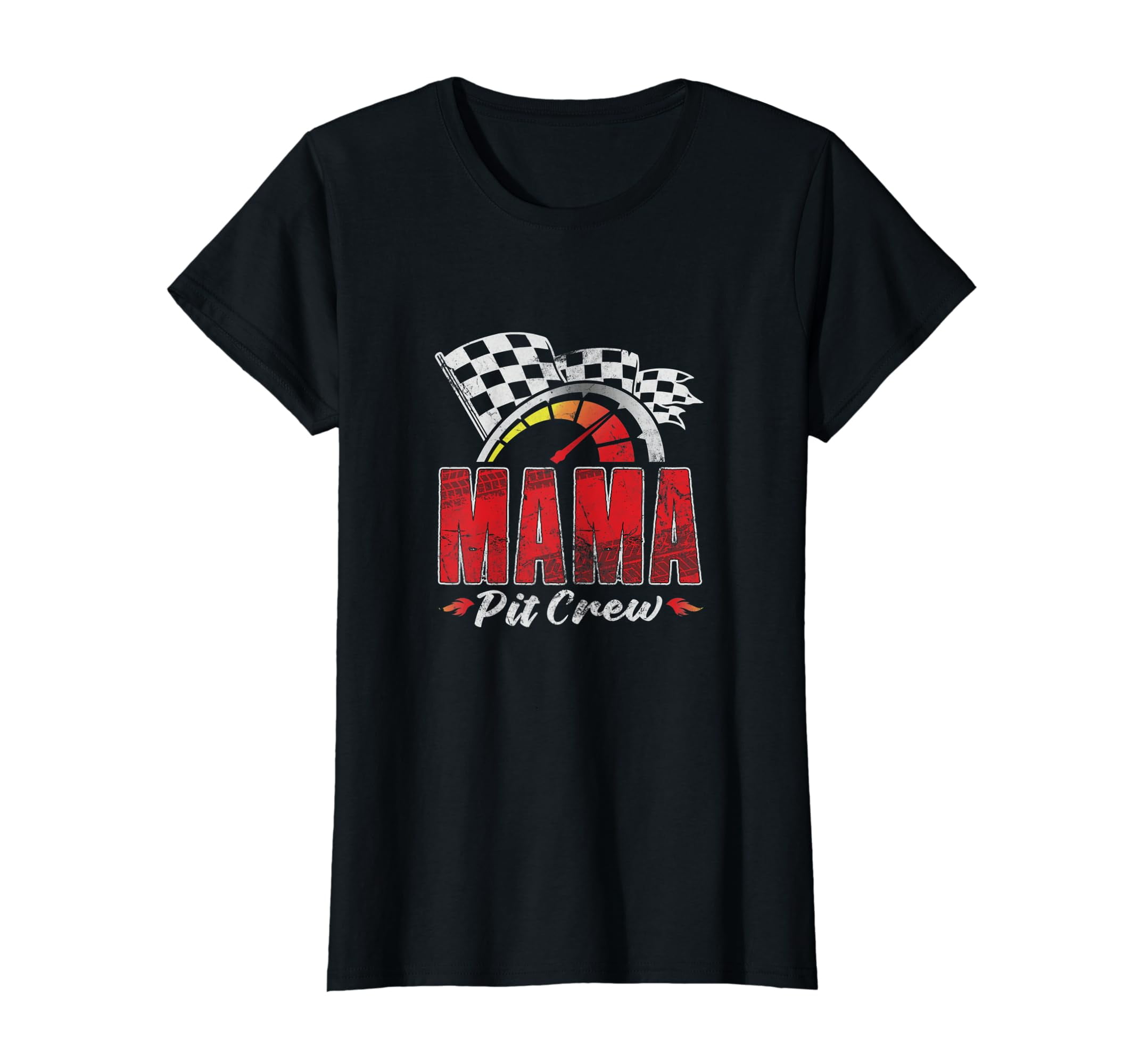Mama Pit Crew Mom Car Racing Birthday Matching Family Grunge T-Shirt ...