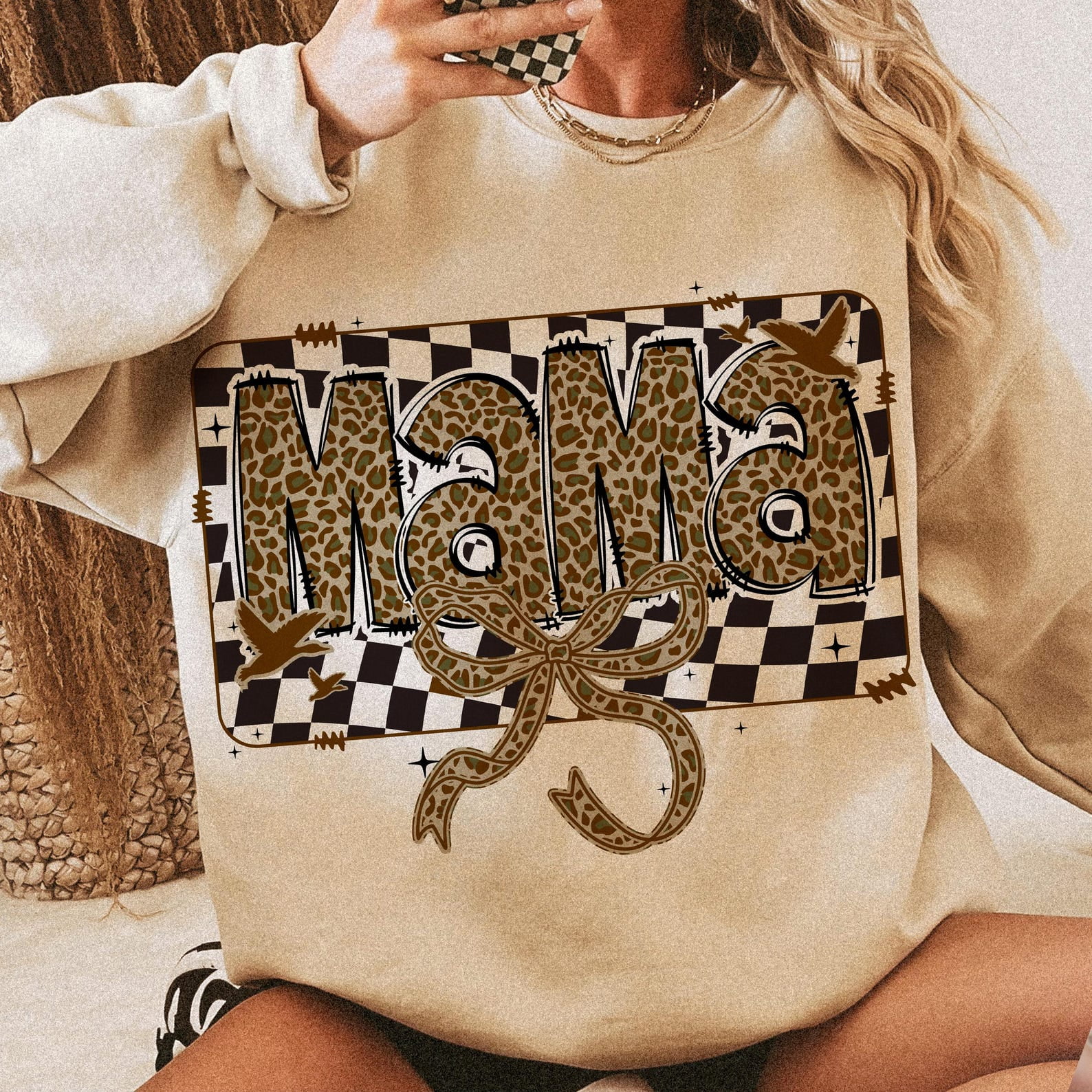 Mama Preppy Duck Camo Sweatshirt, Boy Mama Camouflage Pullover ...