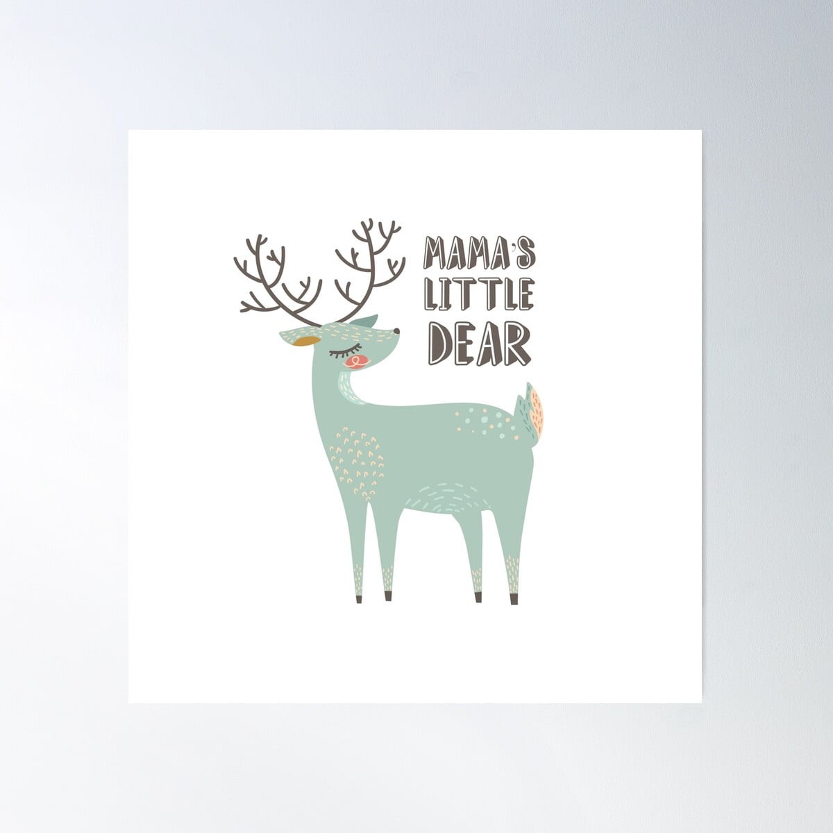Mama'S Little Dear Poster Wall Art, Modern Wall Decor For Living Room ...