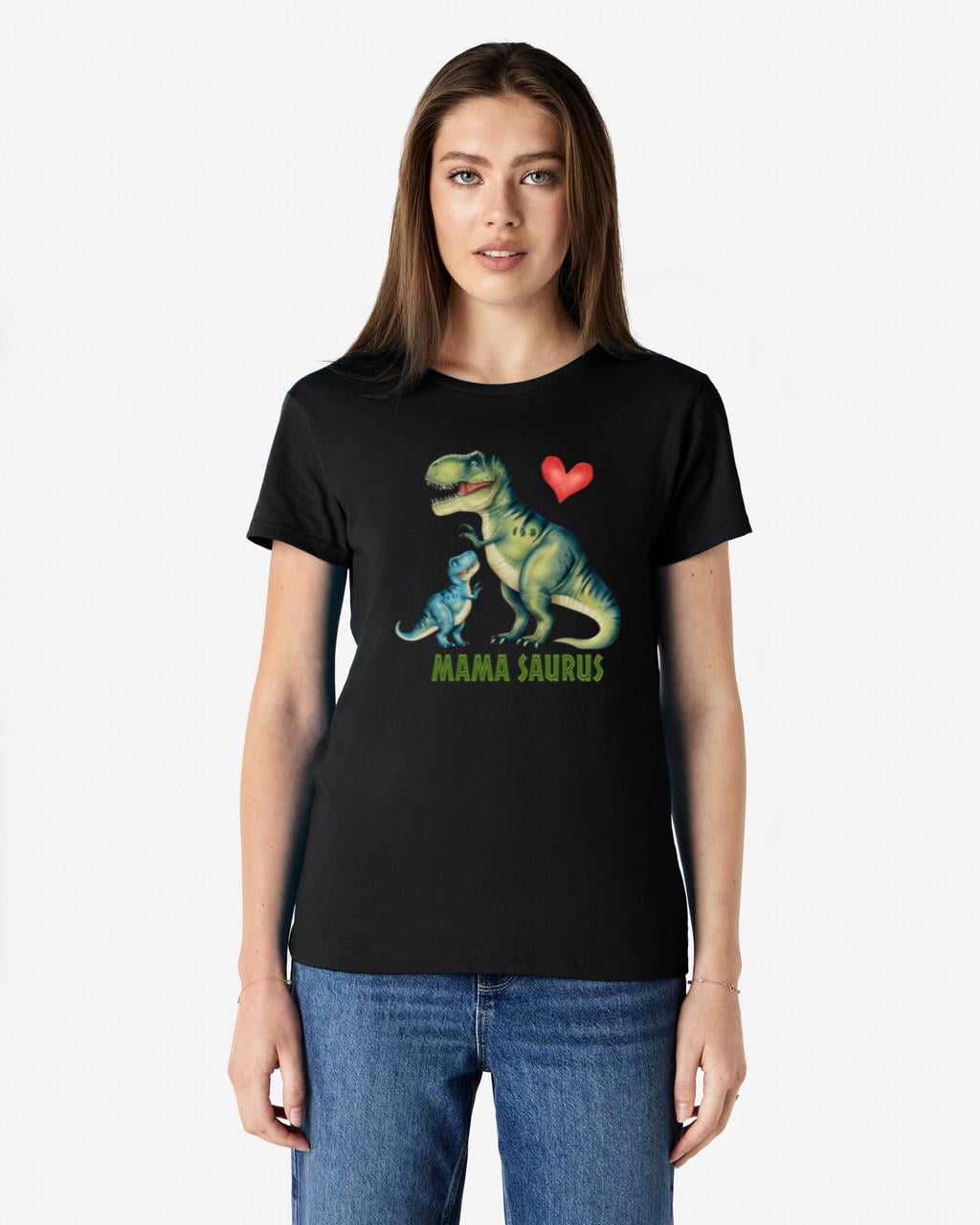 Mama Saurus Dinosaur Mom Dino Mother T-Rex Cute Unisex tee, for men ...