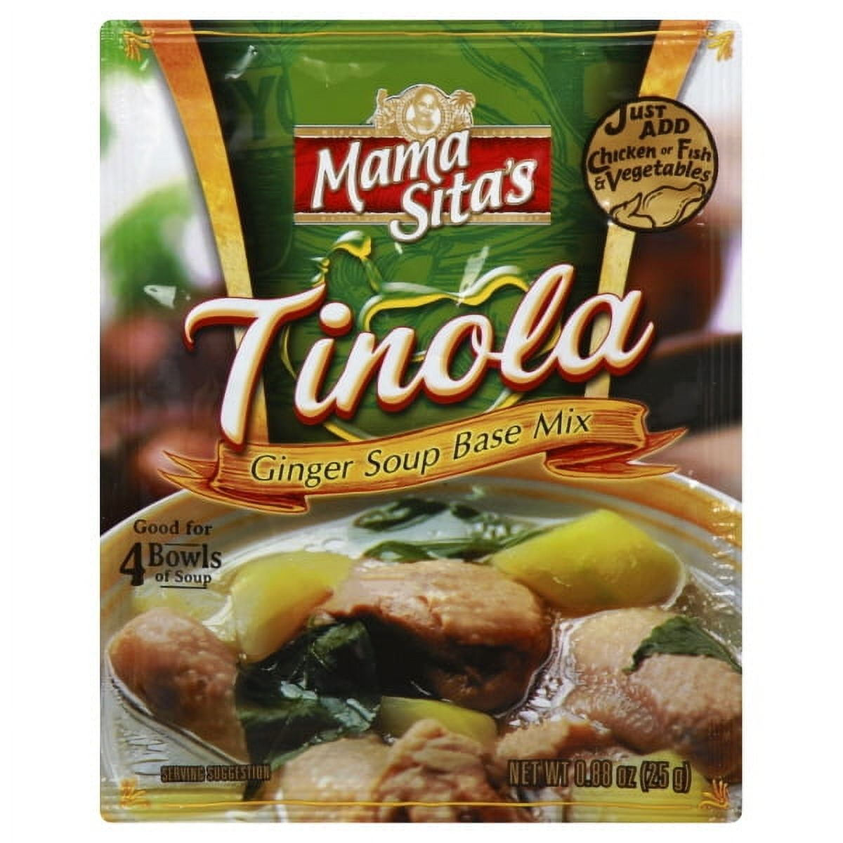 Mama Sita's Tinola Ginger Soup Base Mix, 0.88oz (25g) 4 Pack - Walmart.com