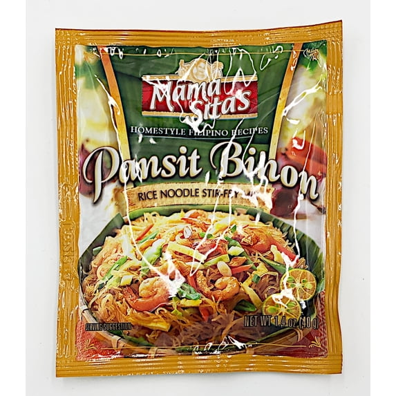 Mama Sita's Pancit Bihon Noodles 40G, Pack of 12, Shrimp and Garlic ...