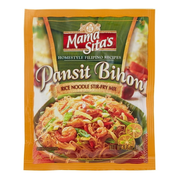 Mama Sita Flavorful Rice Noodle Stir Fry (Pansit Bihon) Mix, 40 Gram ...