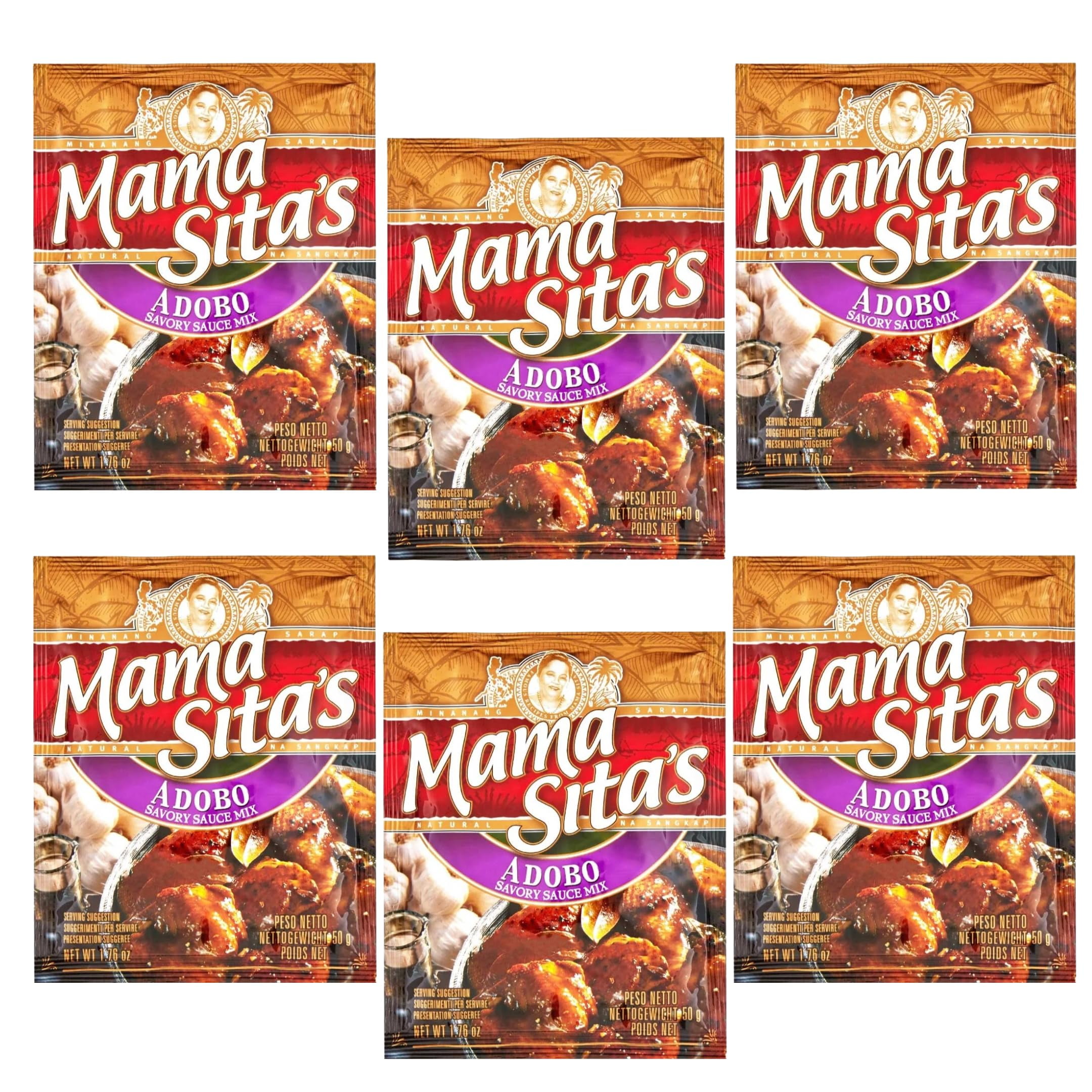 Mama Sita's Adobo (Savory DMF15 Sauce Mix) - 1.76o Ounce (Pack of 6 ...