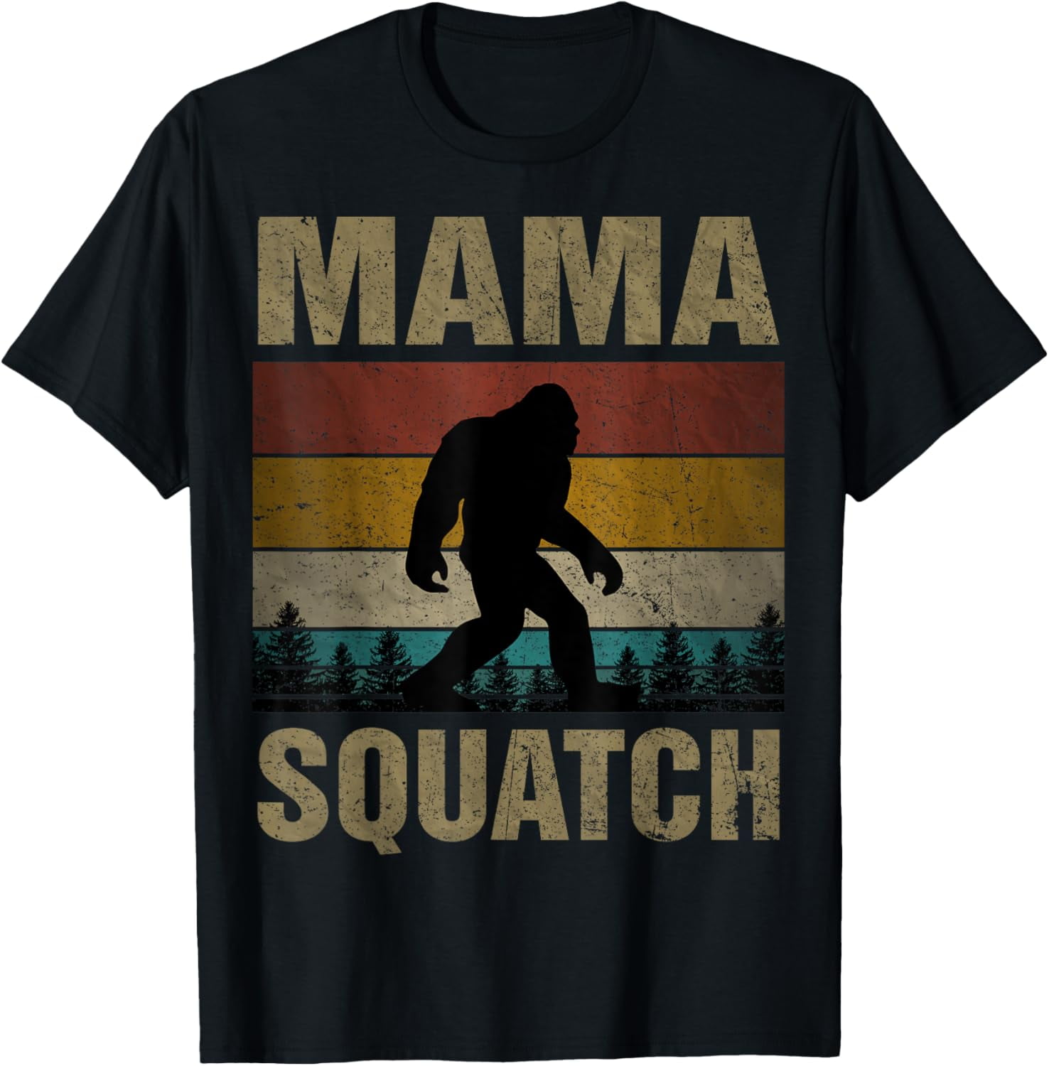 Mama Squatch Bigfoot Mama Sasquatch Yeti Family Matching T-Shirt men ...