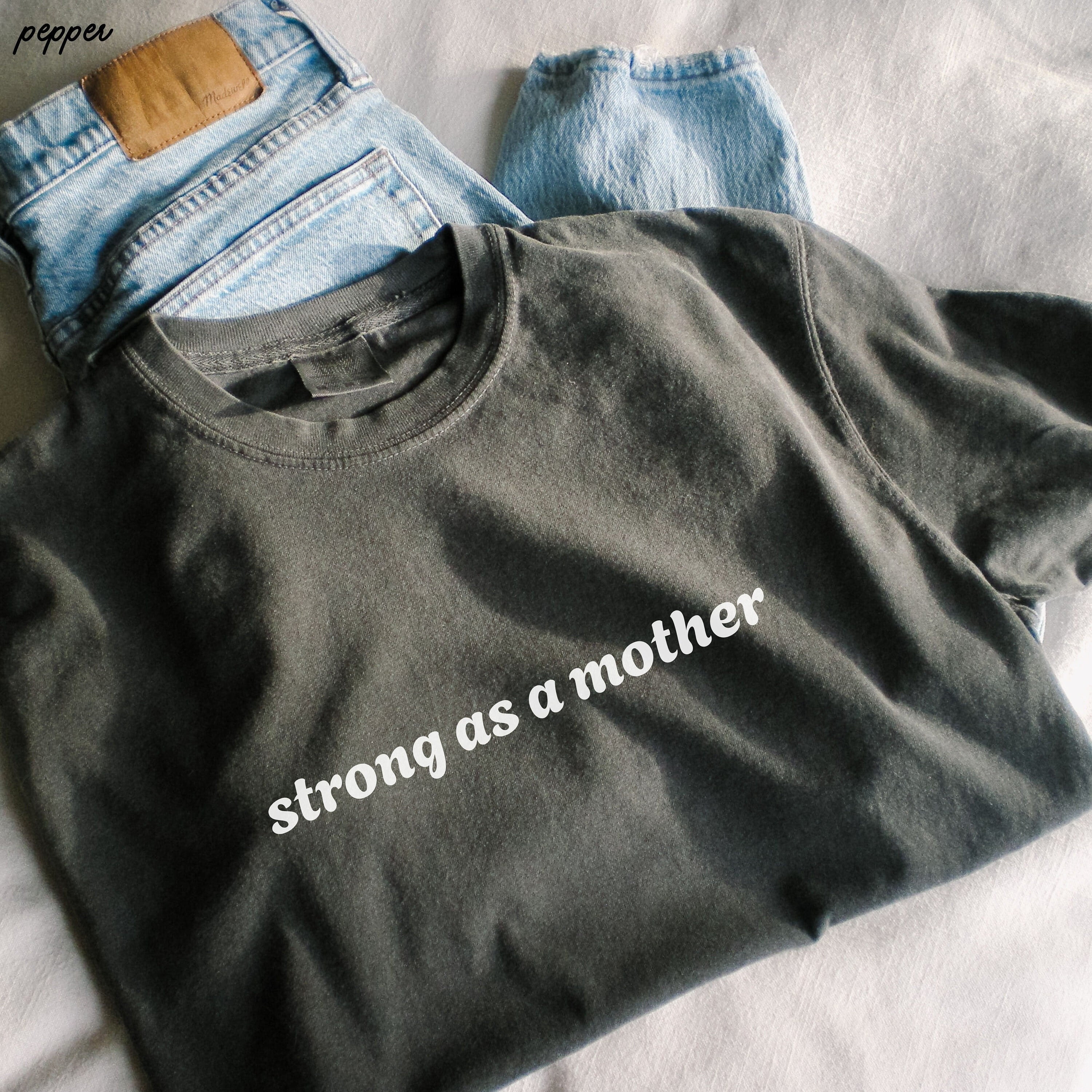 Mama Strong as a Mother Shirt Mothers Day Gift From Daughter for Mom ...