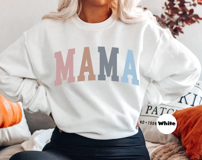 Mama Sweatshirt, Cute Mom Hoodie, Mommy Outfit, Trendy Mama Clothing ...