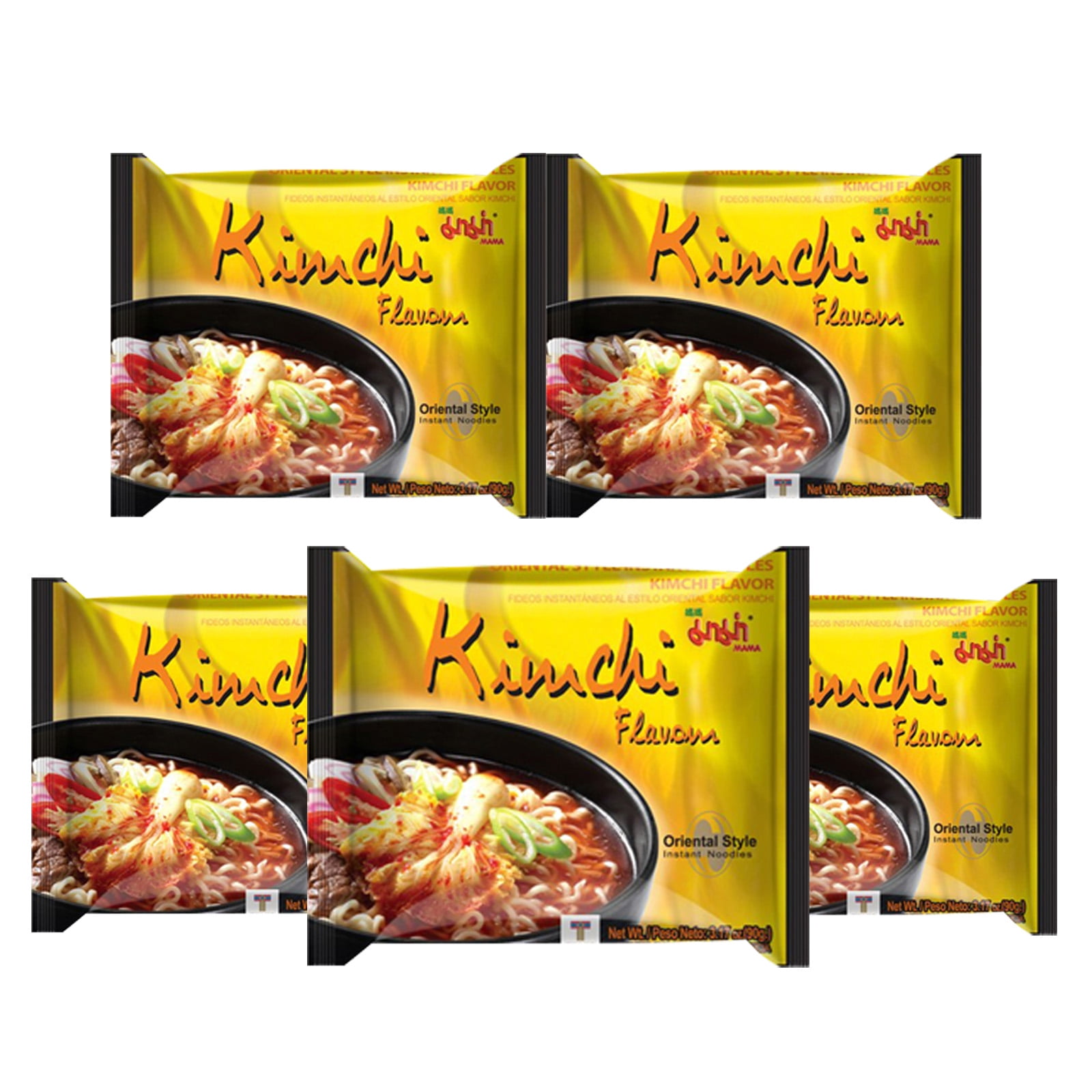 Mama Thai Style Instant Noodles Kimchi Flavor (5 packs) - Walmart.com